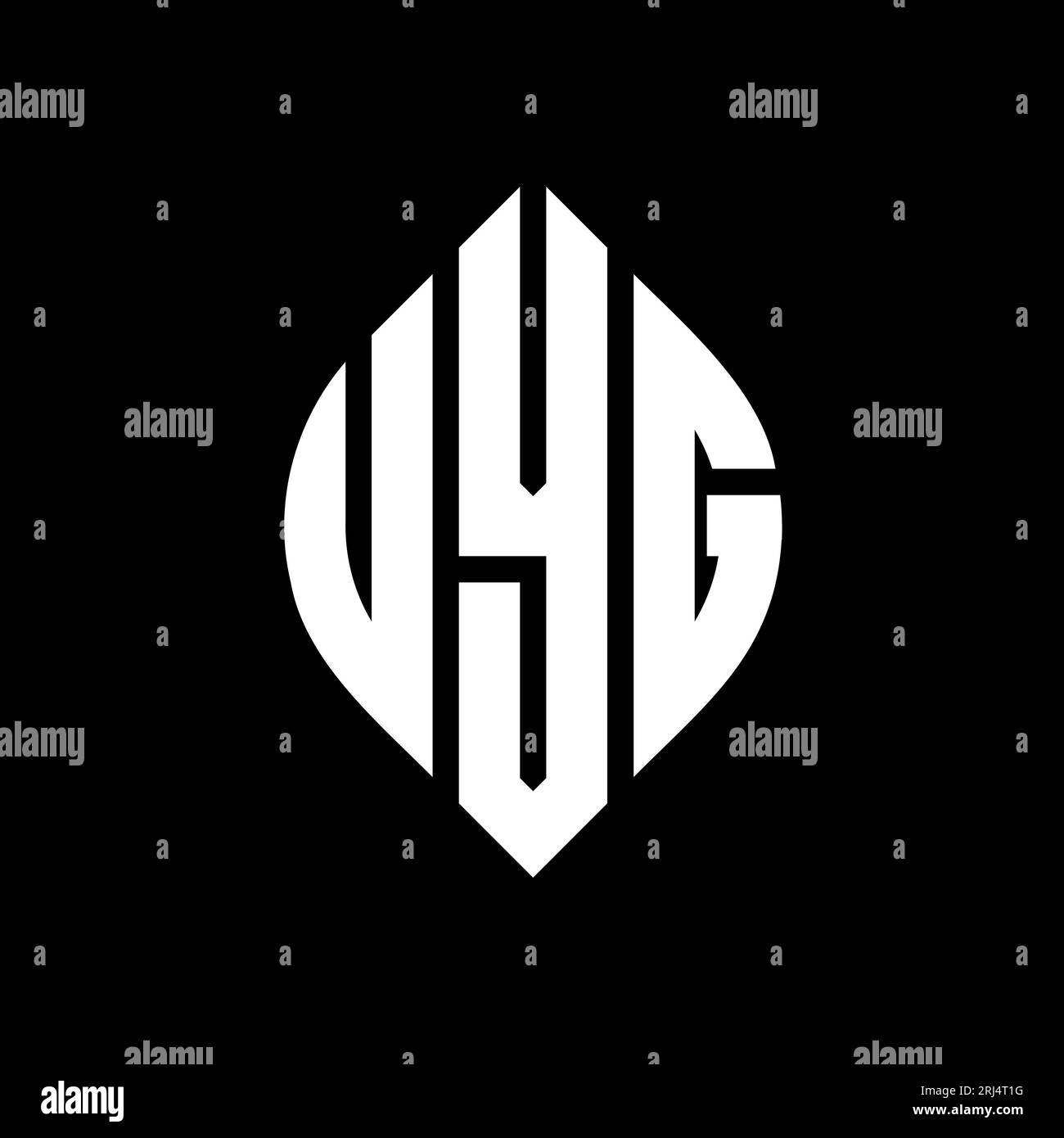 UYG circle letter logo design with circle and ellipse shape. UYG ...