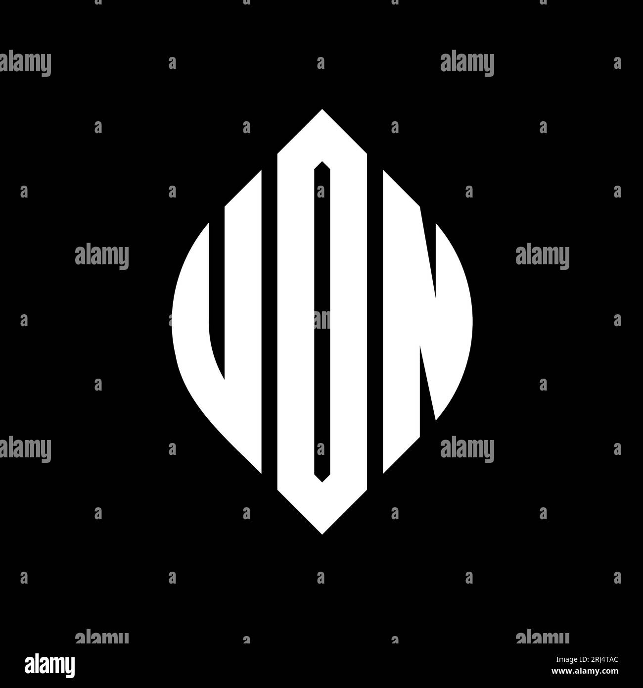 UON circle letter logo design with circle and ellipse shape. UON ...