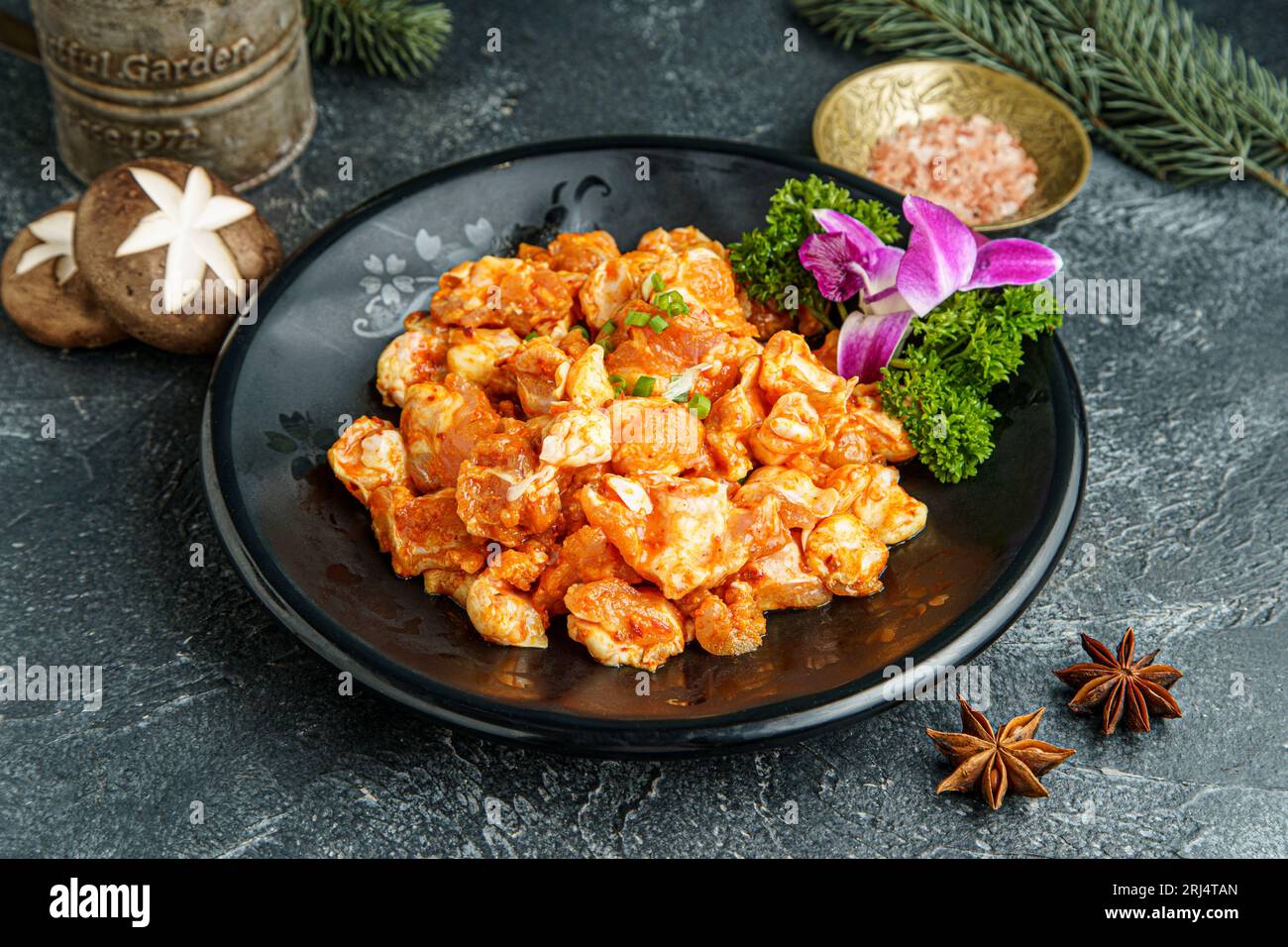 Pickled Chicken for Japanese bbq or Korea bbq。 Stock Photo - Alamy