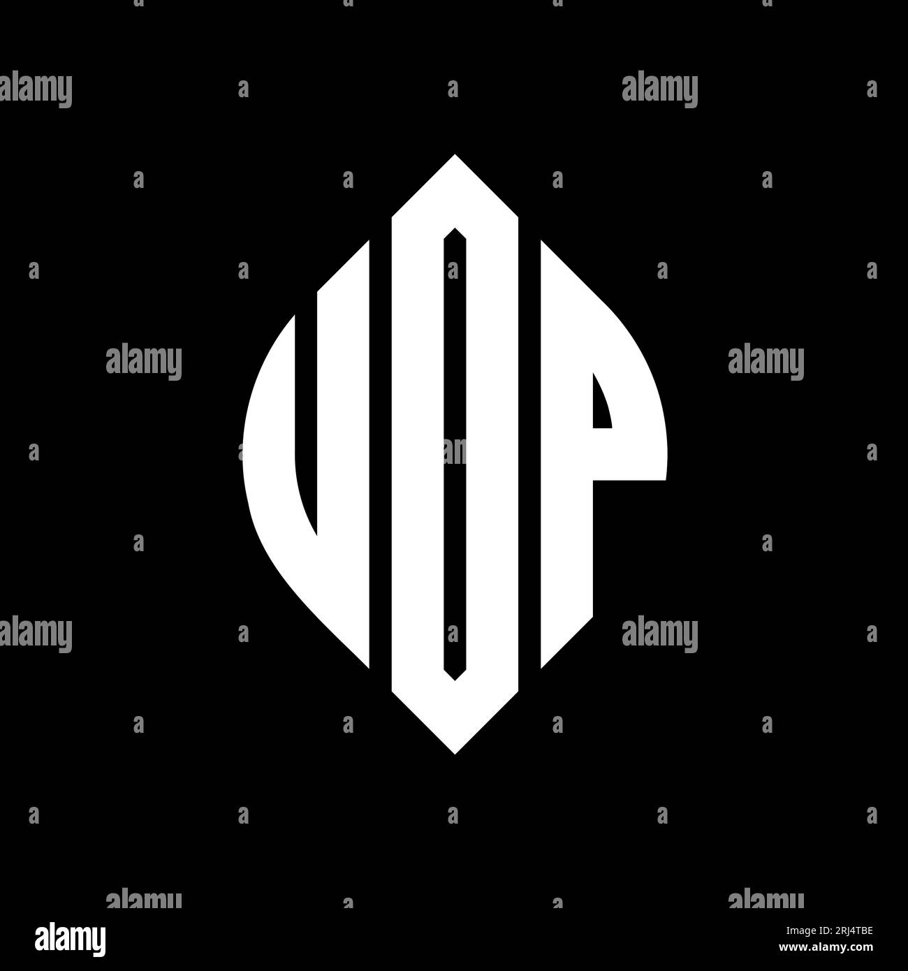 UDP circle letter logo design with circle and ellipse shape. UDP ...