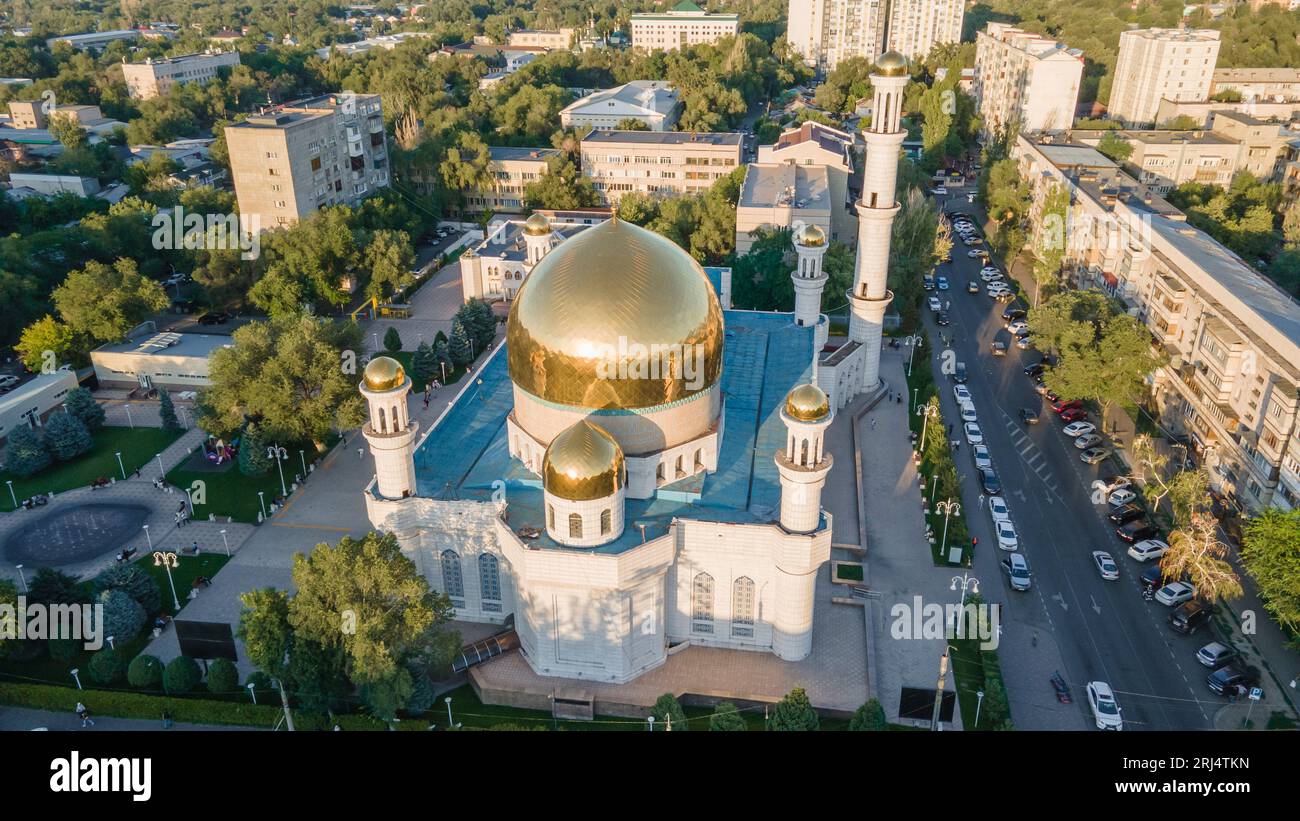 Almaty, Kazakhstan - August 17, 2023: The central mosque of the ...