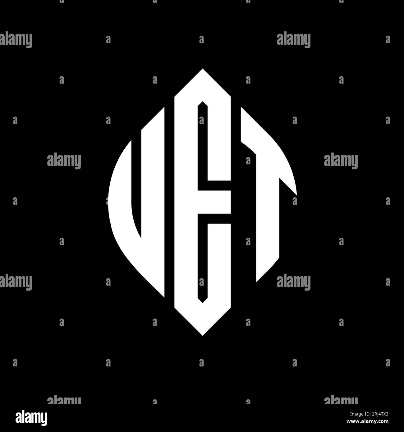 UET circle letter logo design with circle and ellipse shape. UET ...