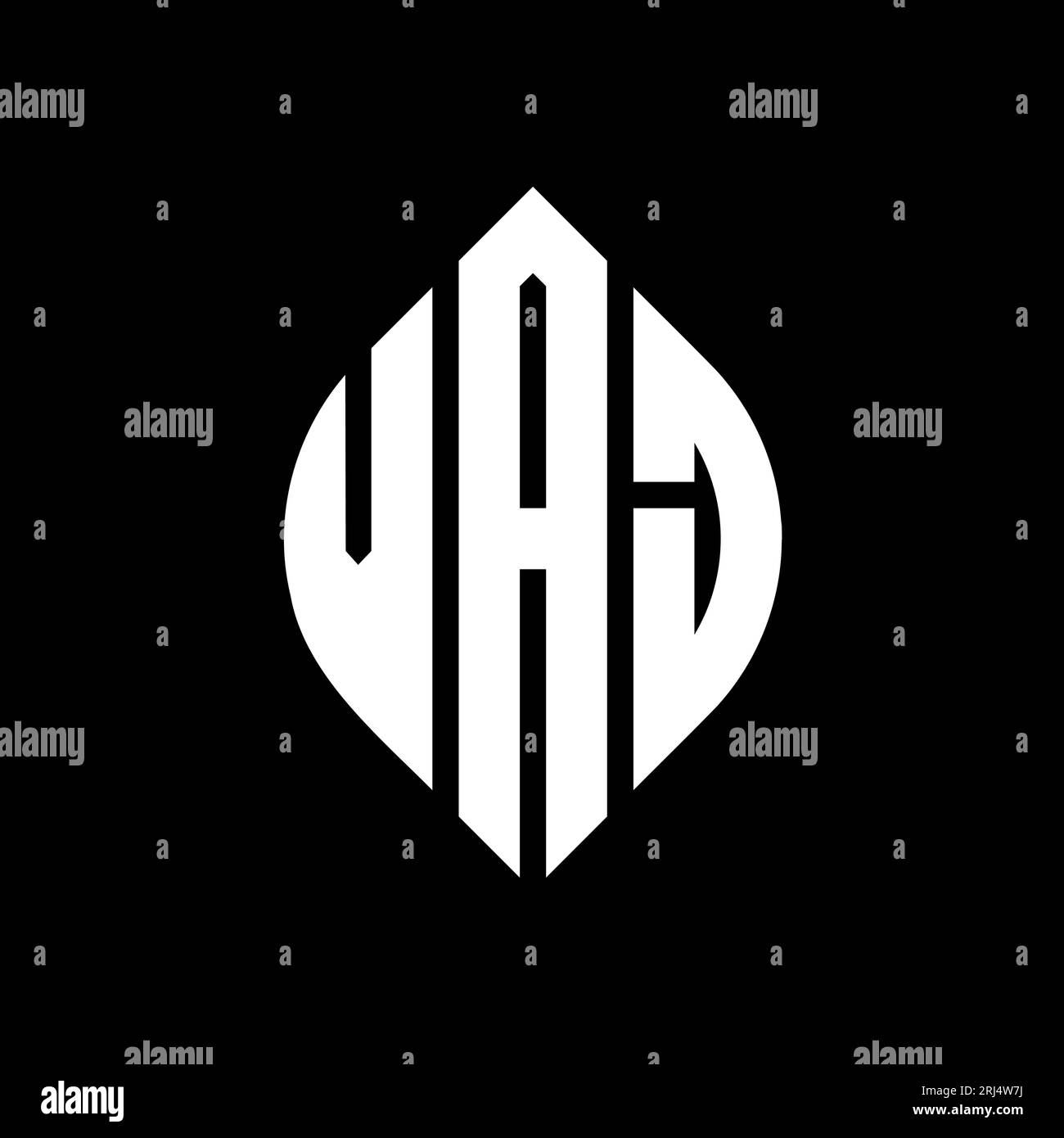 VAJ circle letter logo design with circle and ellipse shape. VAJ ...