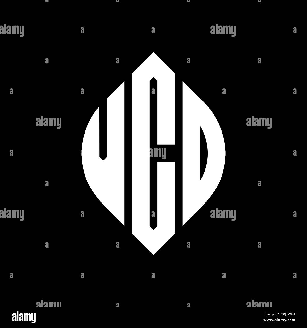 VCD circle letter logo design with circle and ellipse shape. VCD ...