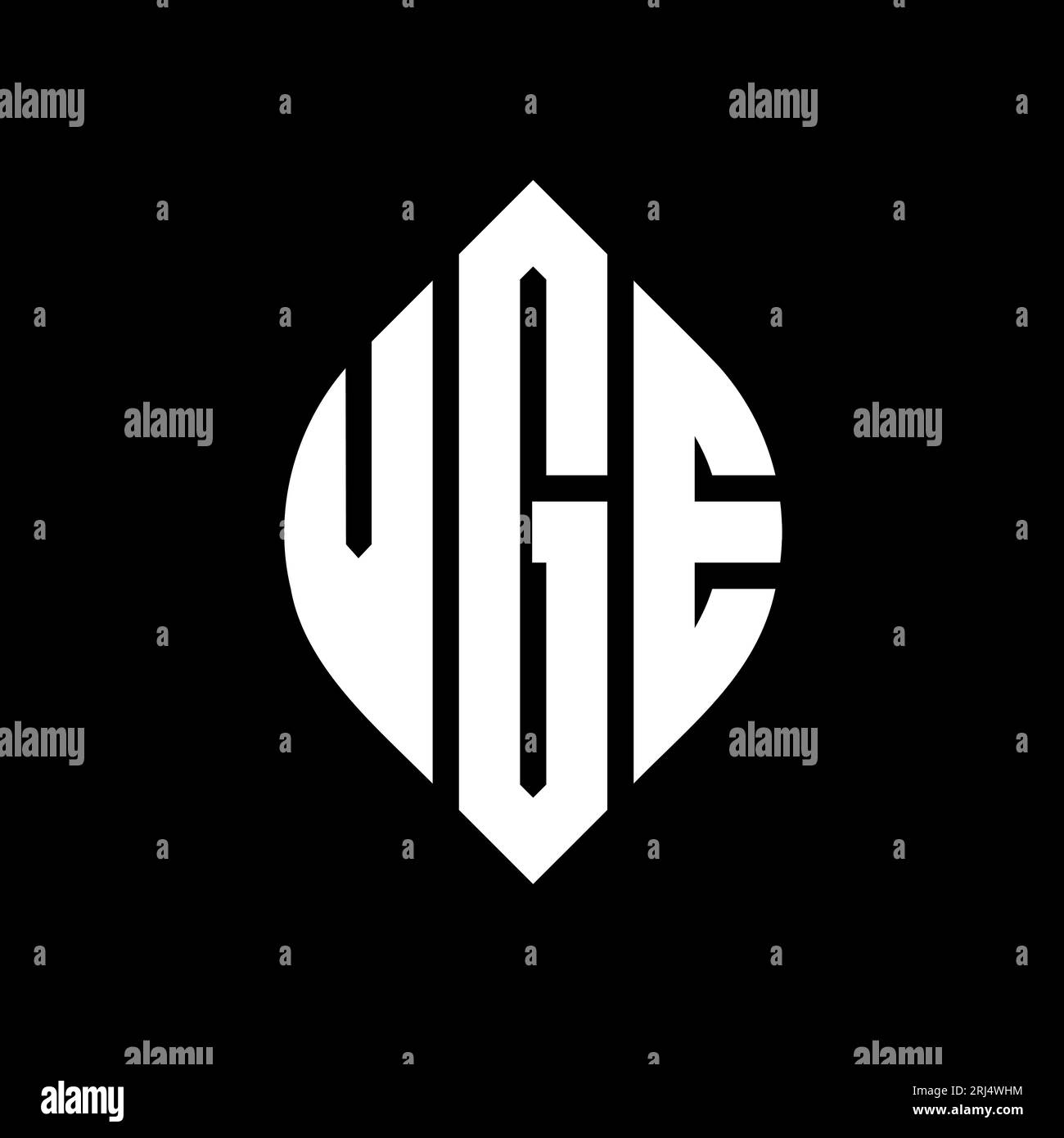 VGE circle letter logo design with circle and ellipse shape. VGE ...