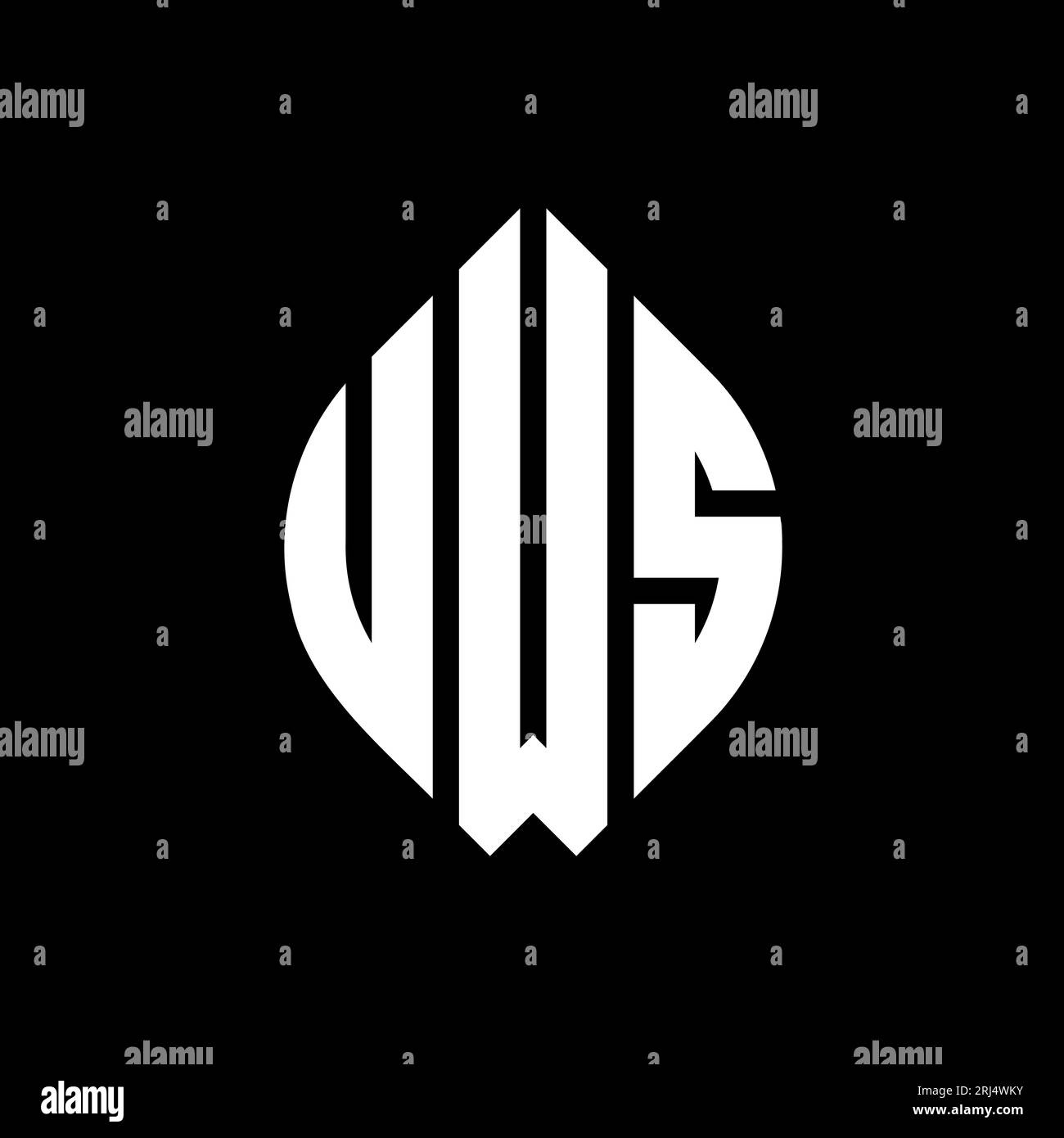 UWS circle letter logo design with circle and ellipse shape. UWS ...