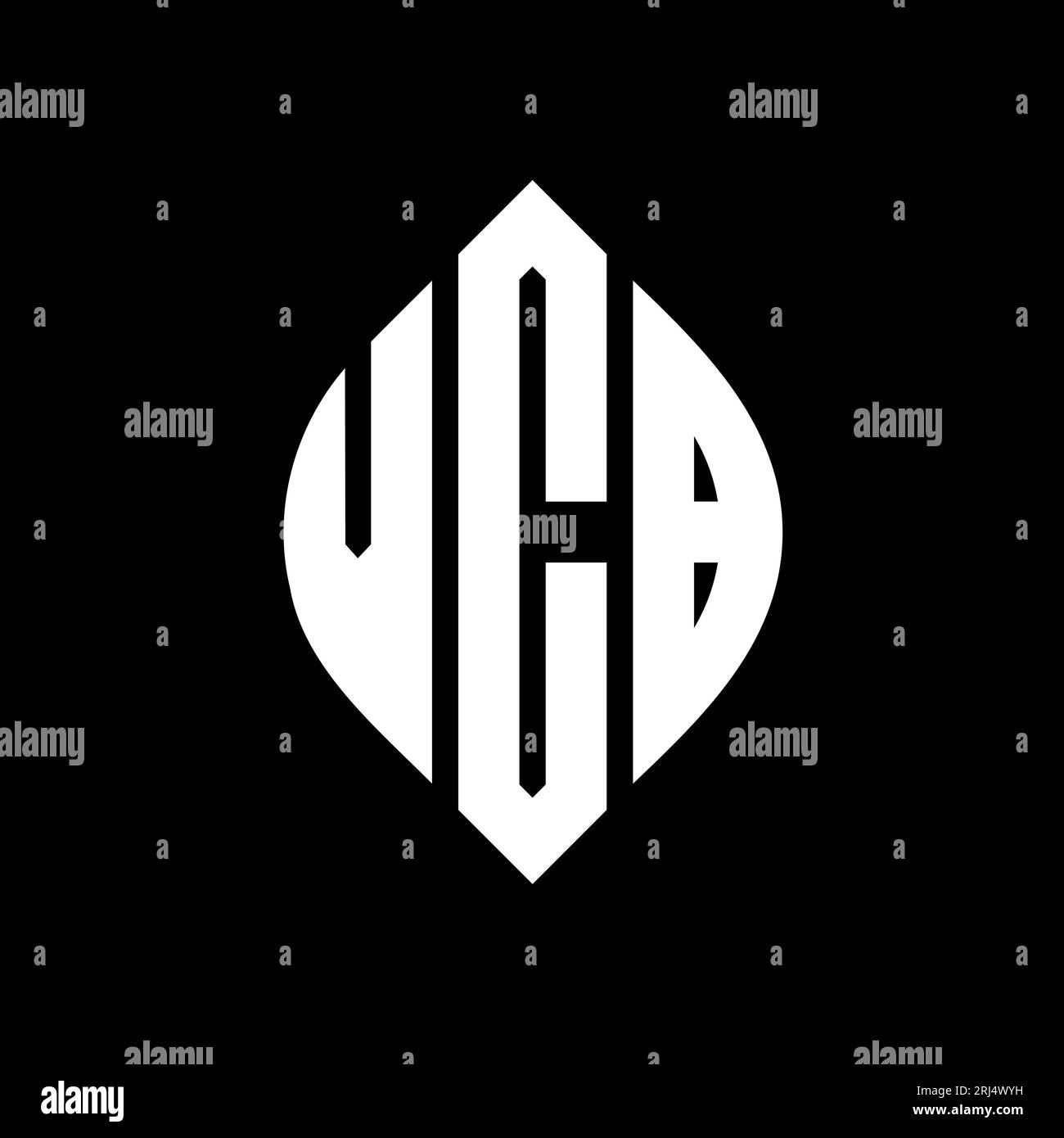 VCB circle letter logo design with circle and ellipse shape. VCB ...