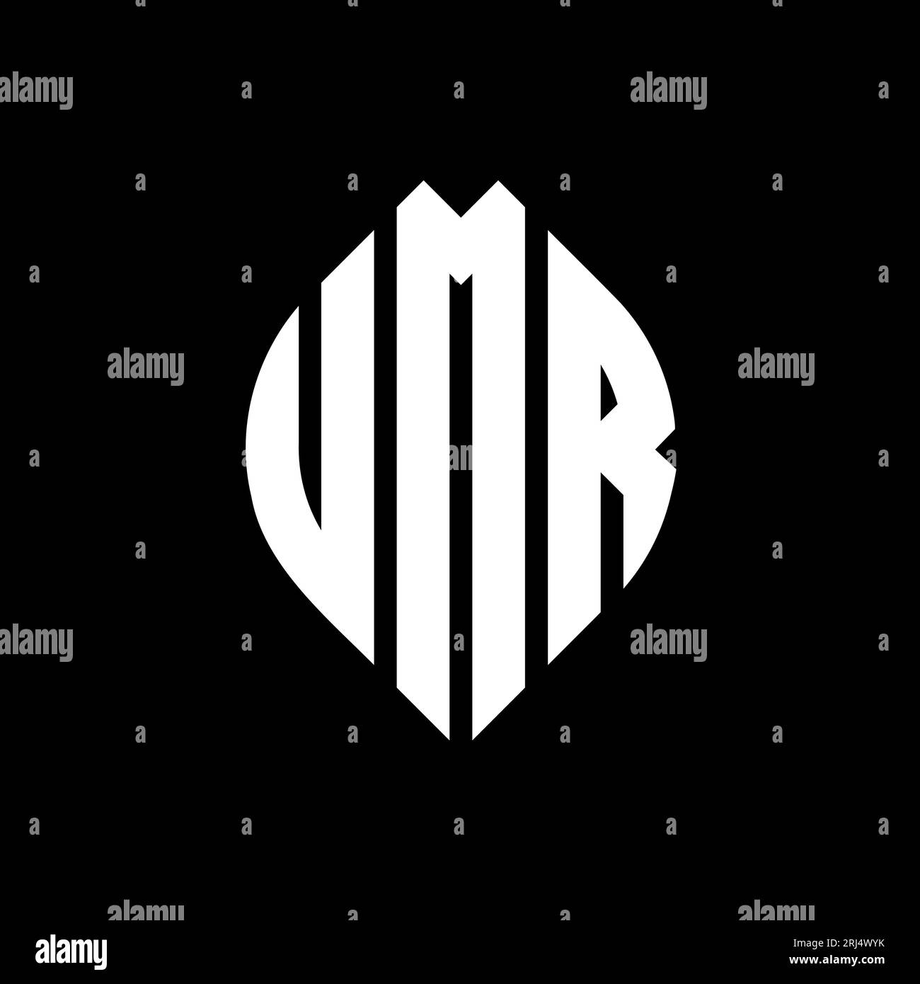 UMR circle letter logo design with circle and ellipse shape. UMR ...