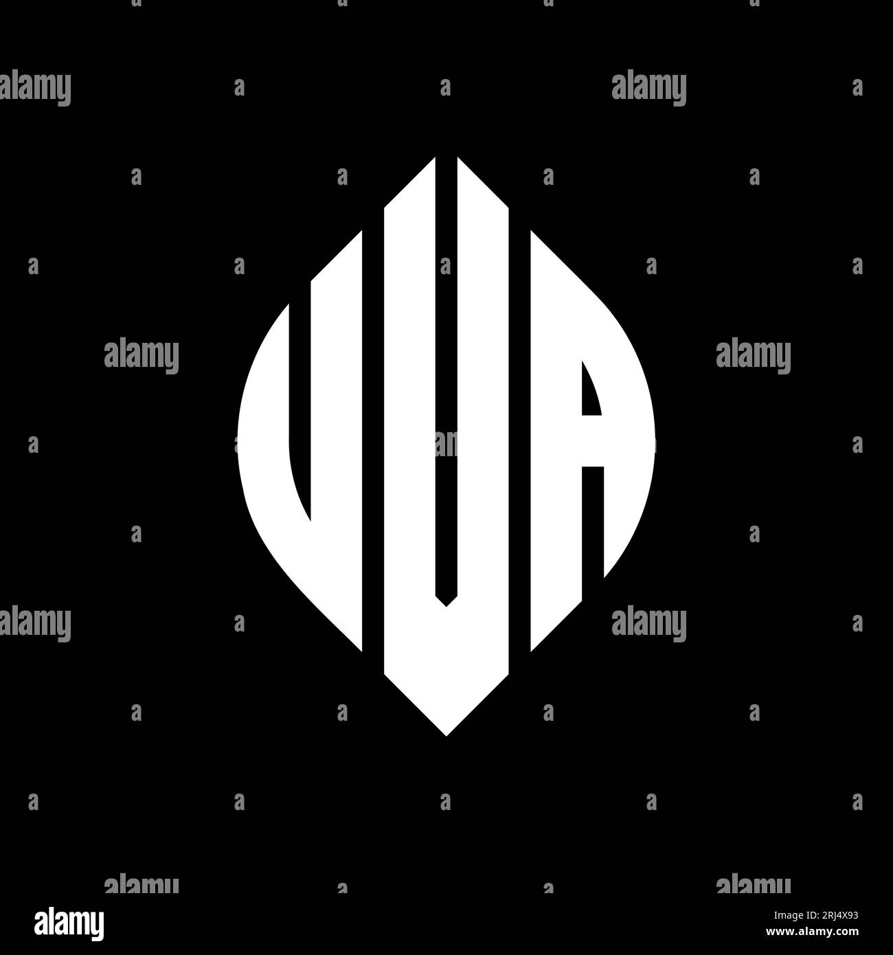 UVA circle letter logo design with circle and ellipse shape. UVA ...