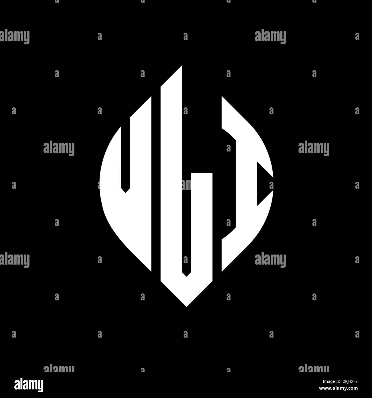 VLI circle letter logo design with circle and ellipse shape. VLI ...