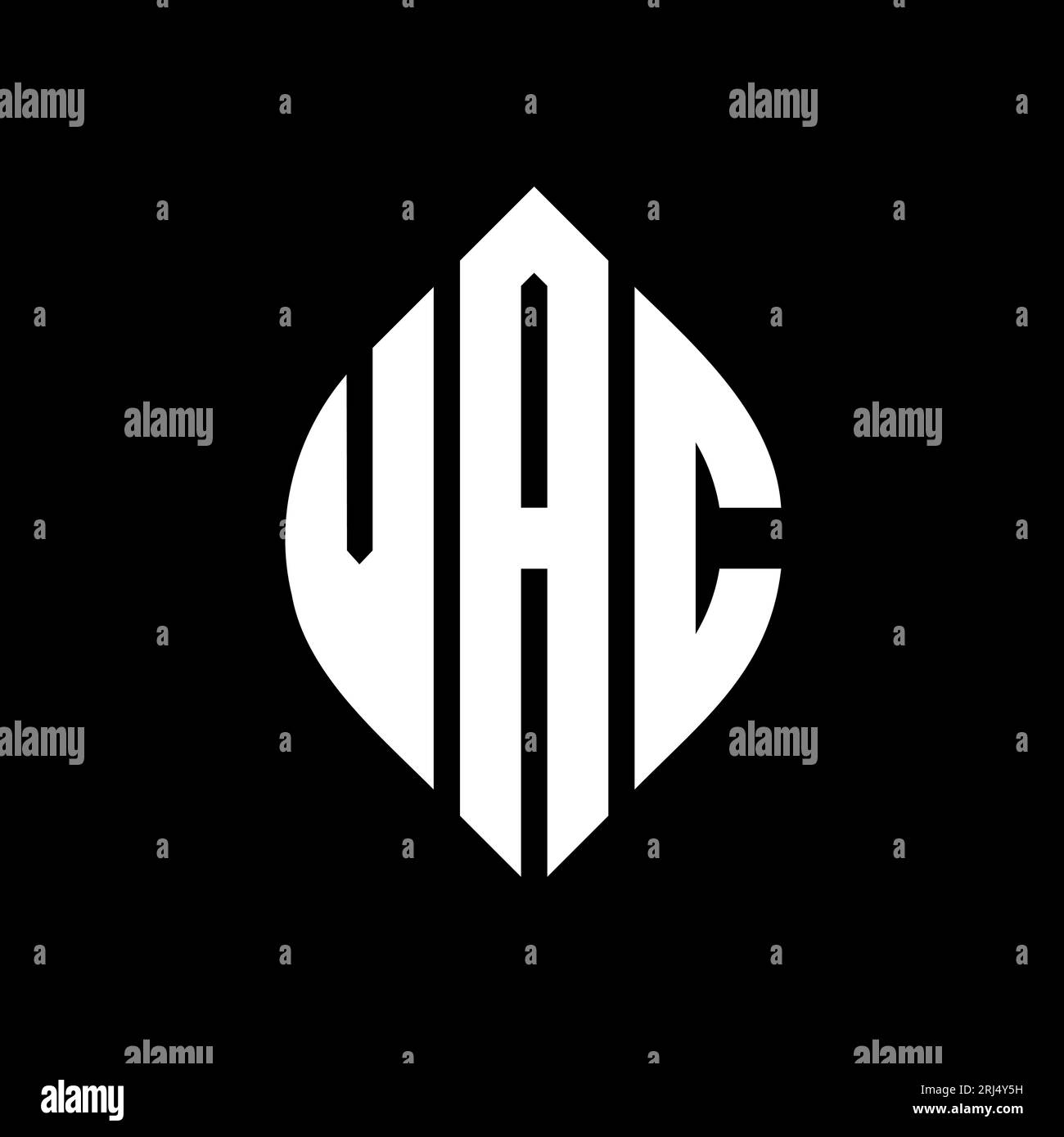 VAC circle letter logo design with circle and ellipse shape. VAC ...