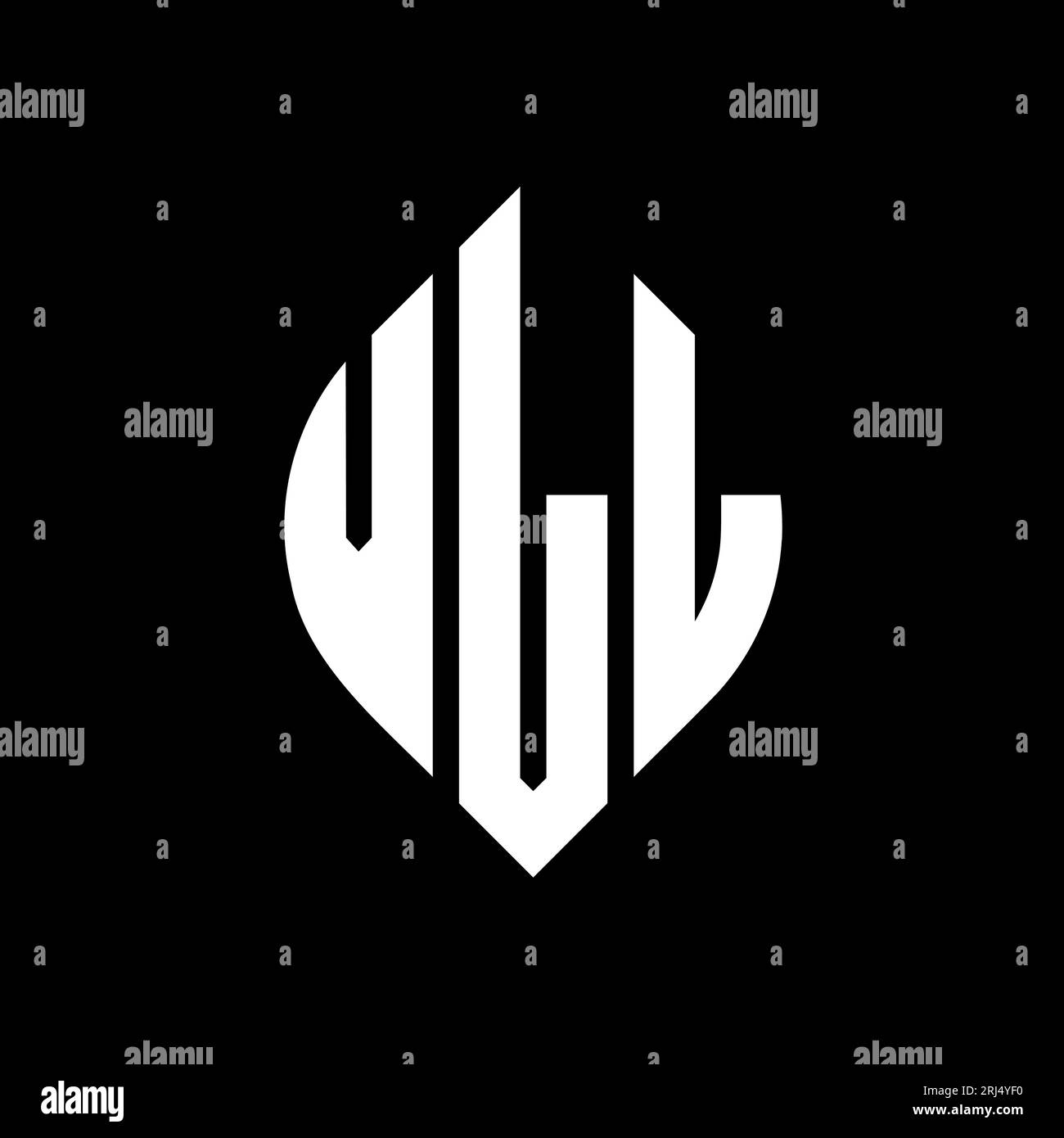 VLL circle letter logo design with circle and ellipse shape. VLL ...