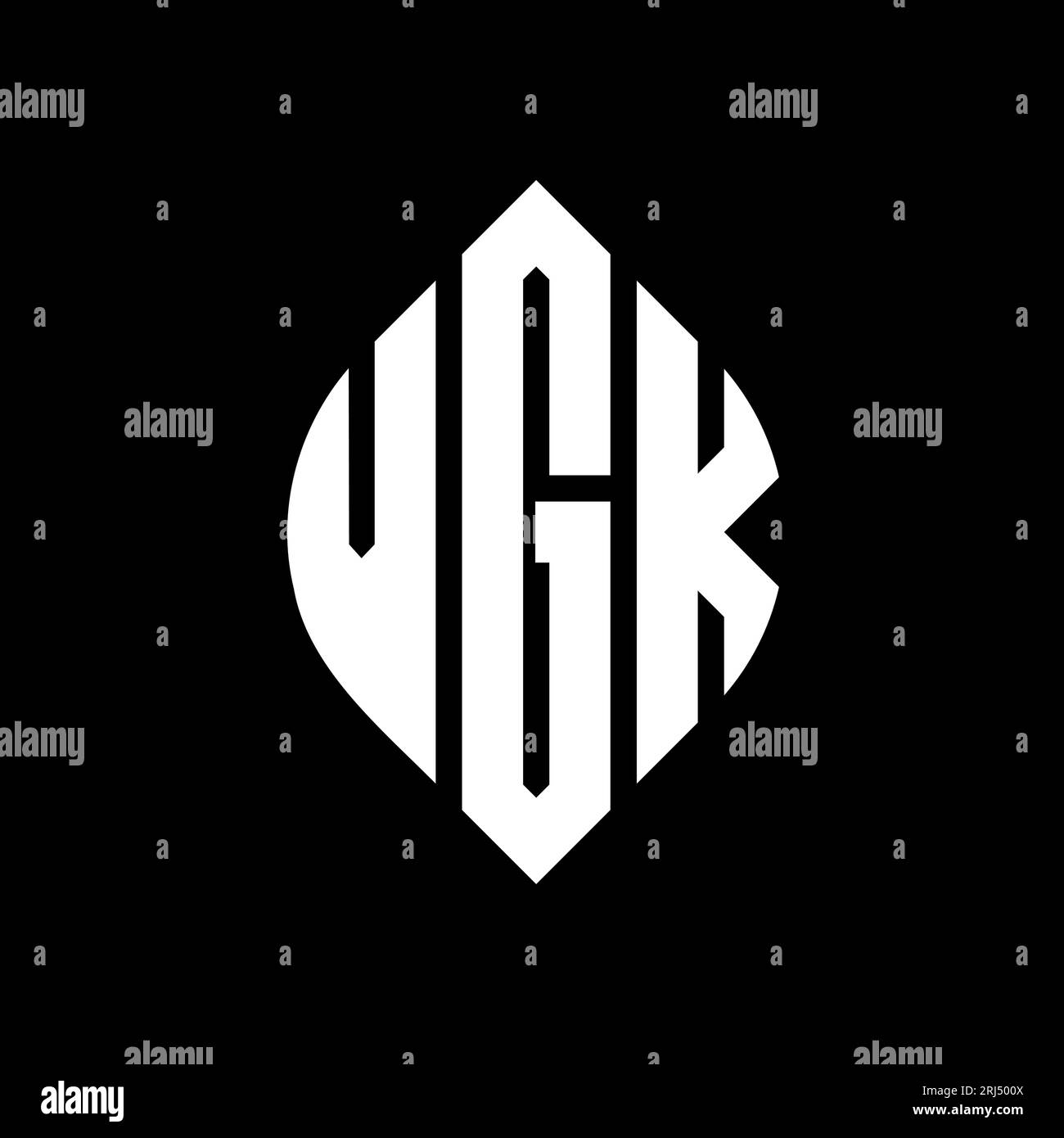 VGK circle letter logo design with circle and ellipse shape. VGK ...