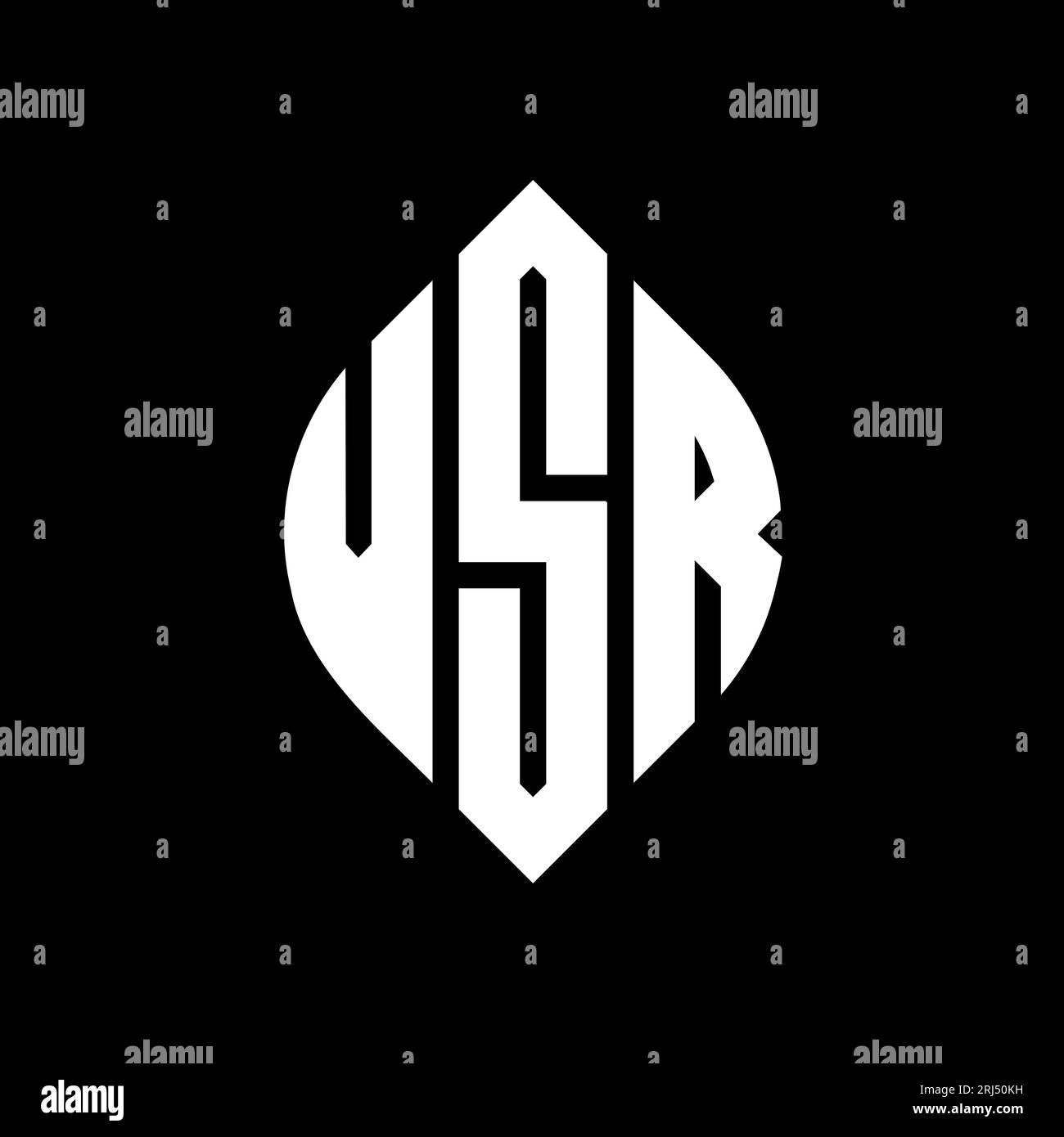 VSR circle letter logo design with circle and ellipse shape. VSR ...