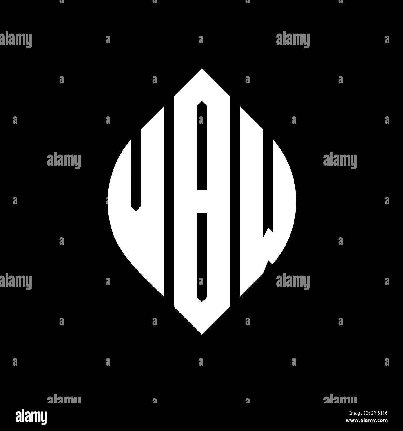 VBW circle letter logo design with circle and ellipse shape. VBW ...