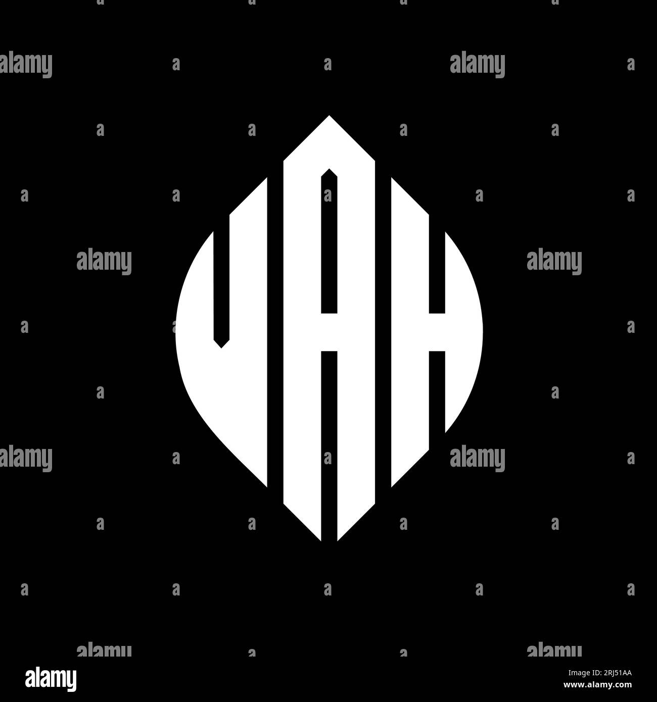 VAH circle letter logo design with circle and ellipse shape. VAH ...