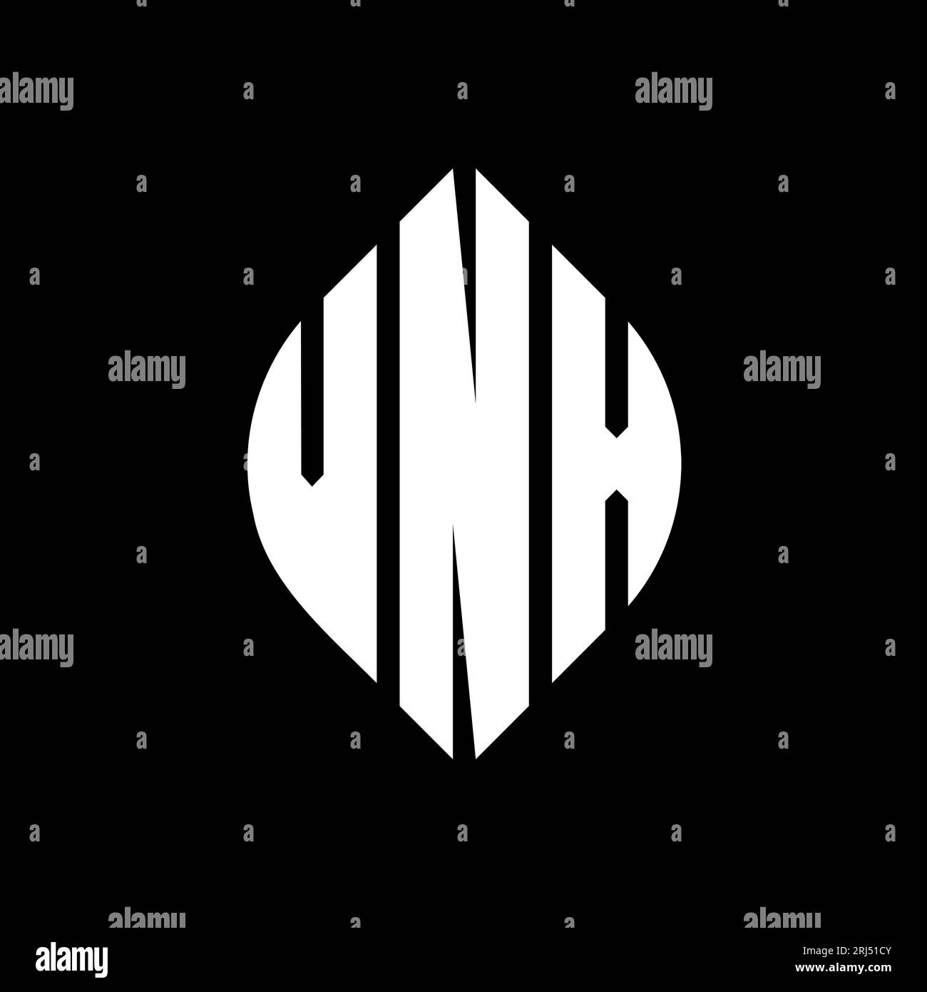 VNX circle letter logo design with circle and ellipse shape. VNX ...