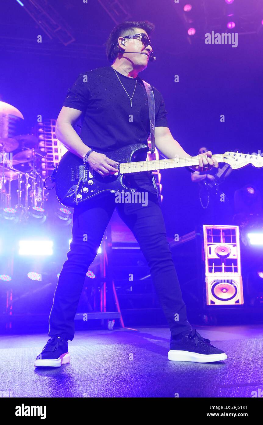 MIAMI, FLORIDA - AUGUST 17: Ignacio "Nacho" Izeta of MATUTE performs ...