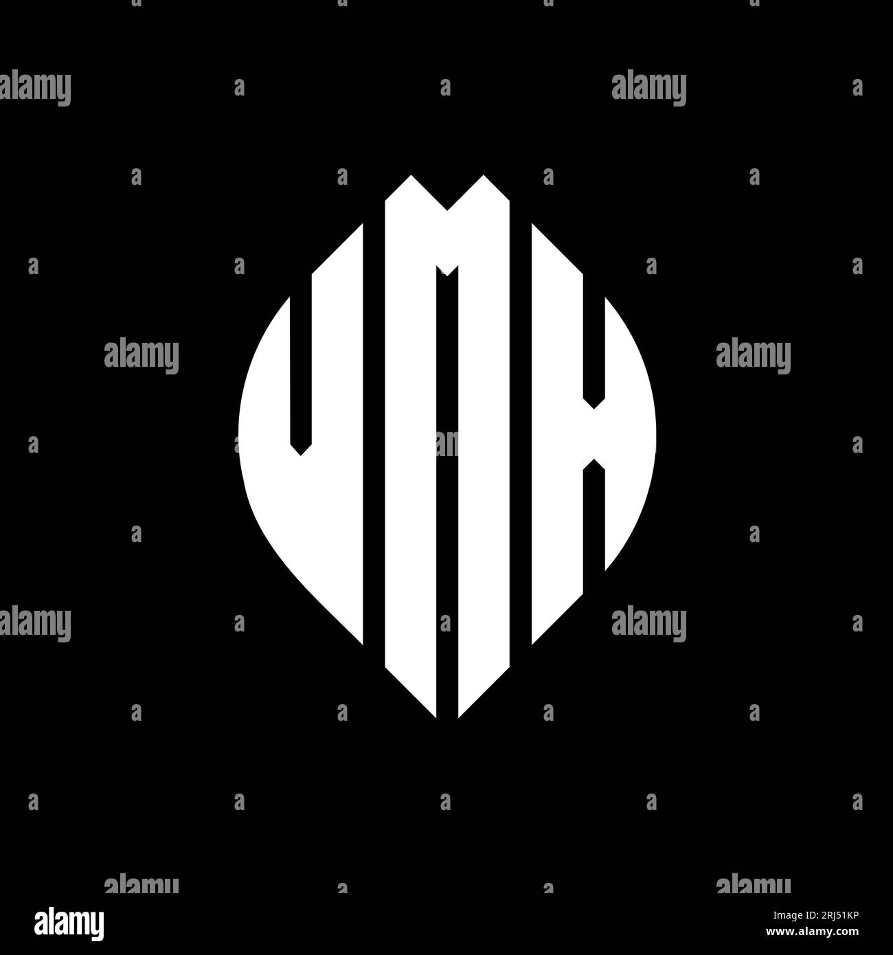 VMX circle letter logo design with circle and ellipse shape. VMX ...