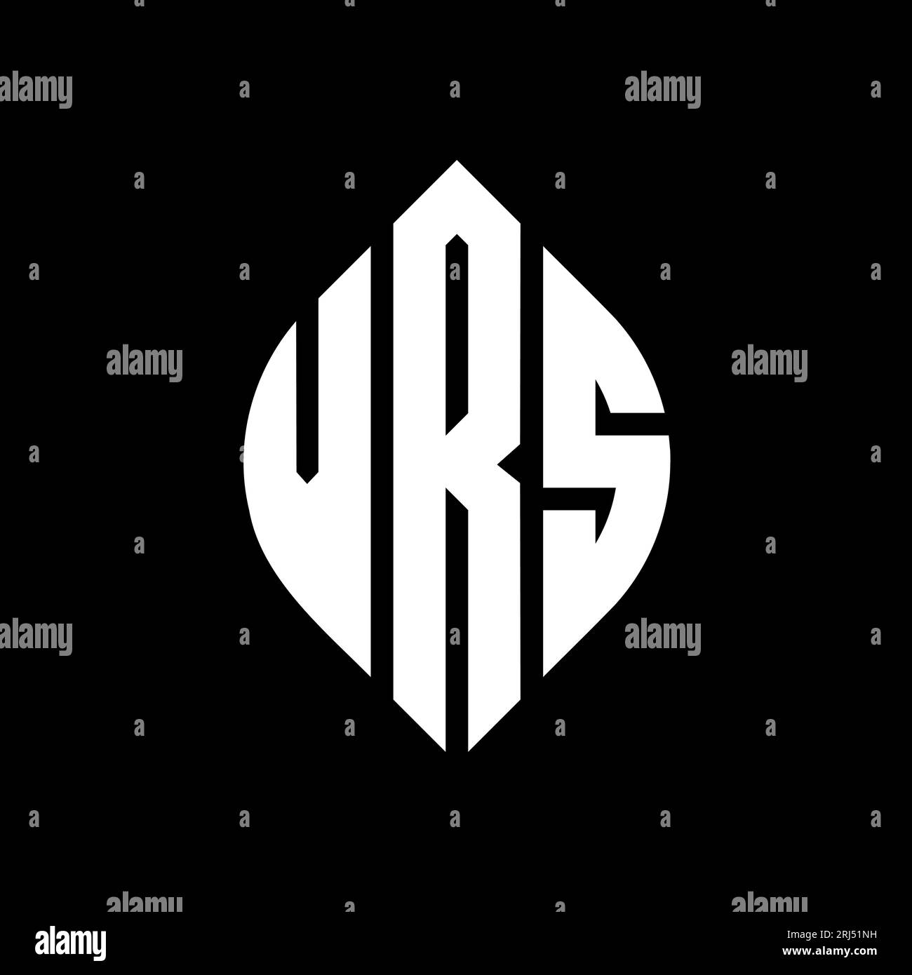 VRS circle letter logo design with circle and ellipse shape. VRS ...