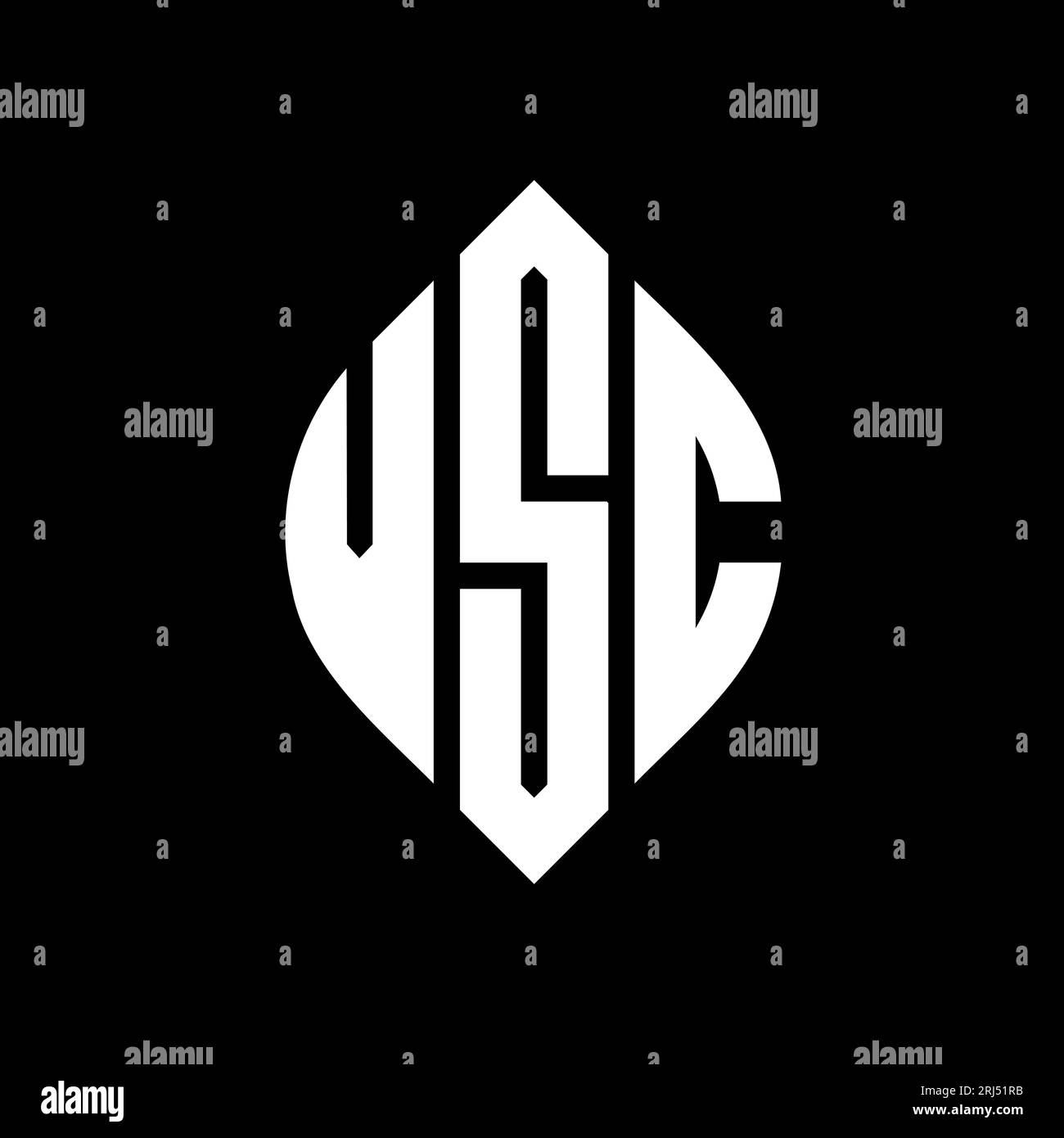 VSC circle letter logo design with circle and ellipse shape. VSC ...