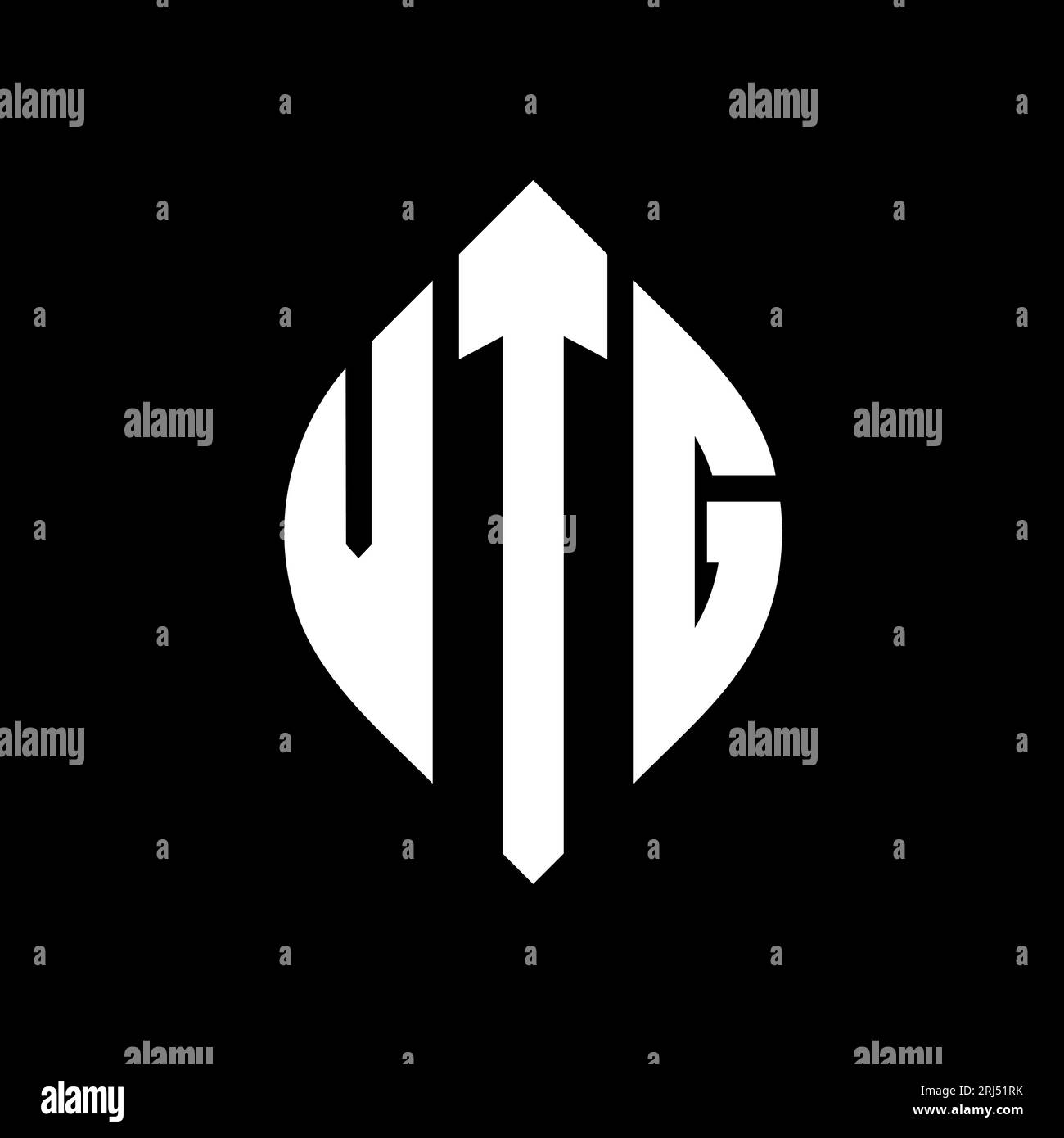 VTG circle letter logo design with circle and ellipse shape. VTG ...