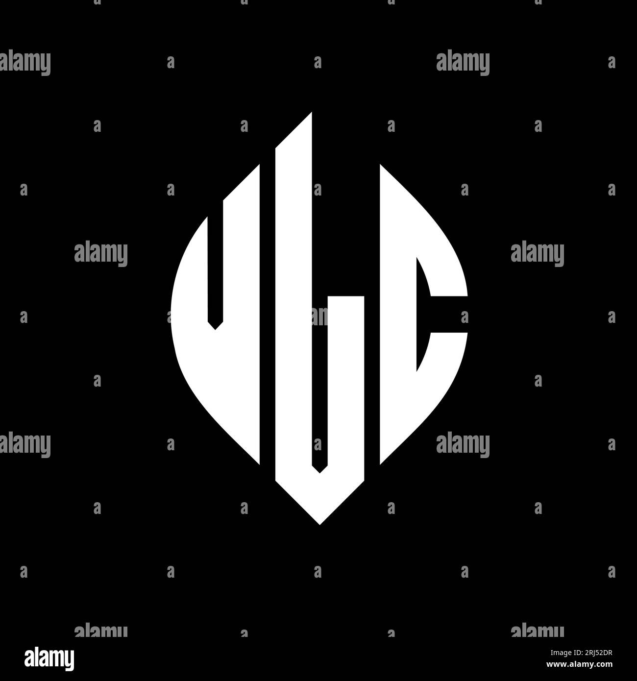 VLC circle letter logo design with circle and ellipse shape. VLC ...