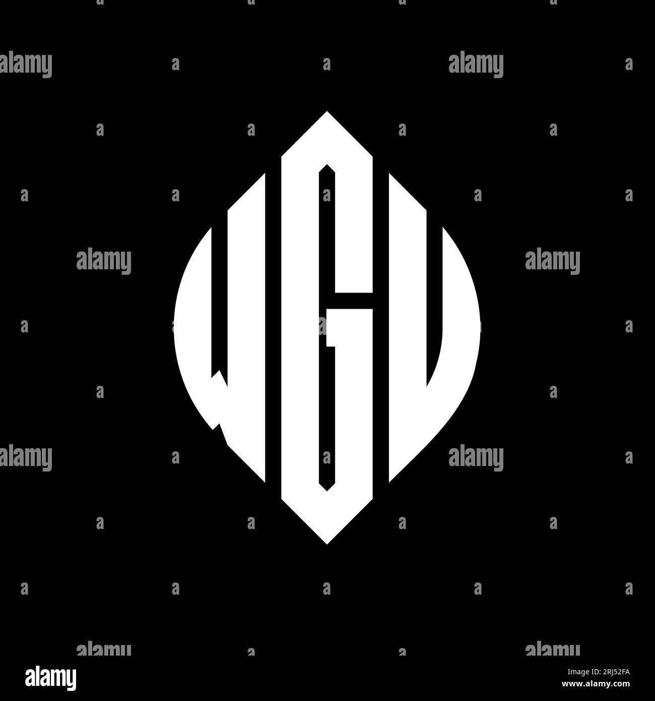 WGU circle letter logo design with circle and ellipse shape. WGU ...