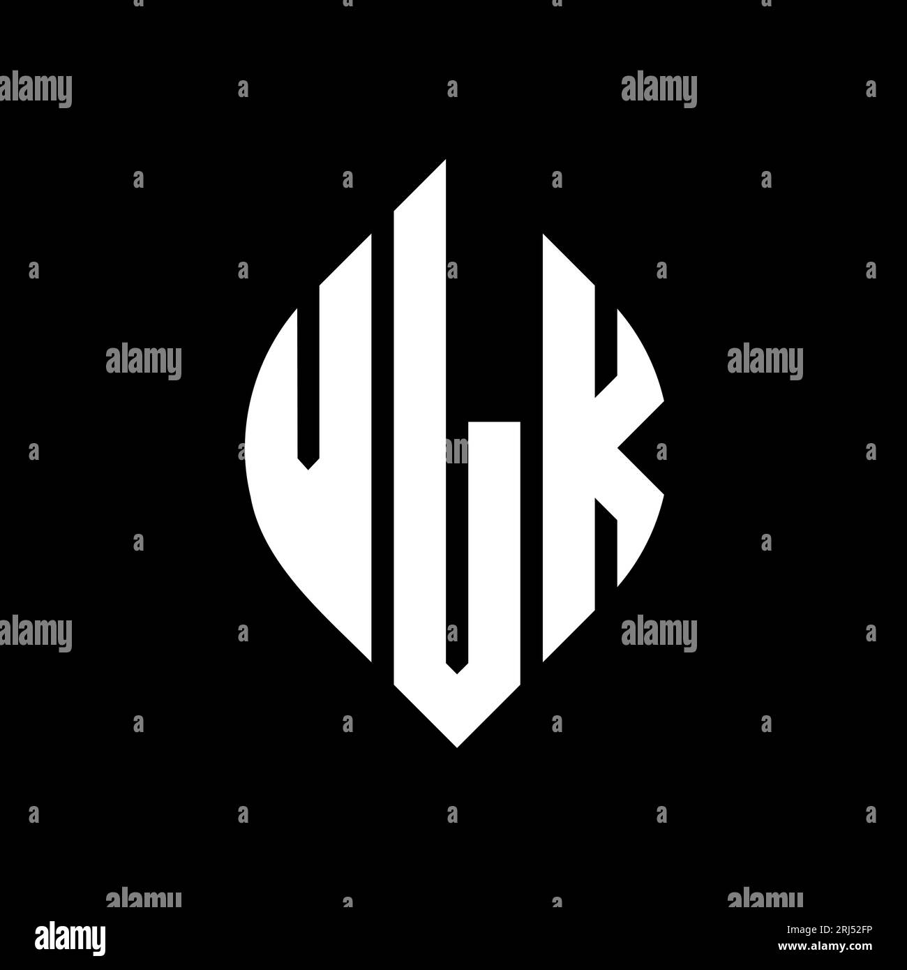 VLK circle letter logo design with circle and ellipse shape. VLK ...