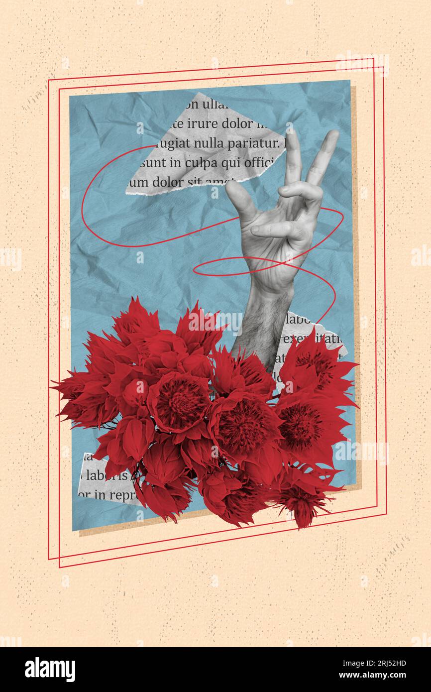 Image collage exclusive magazine of human arm fingers red beautiful ...