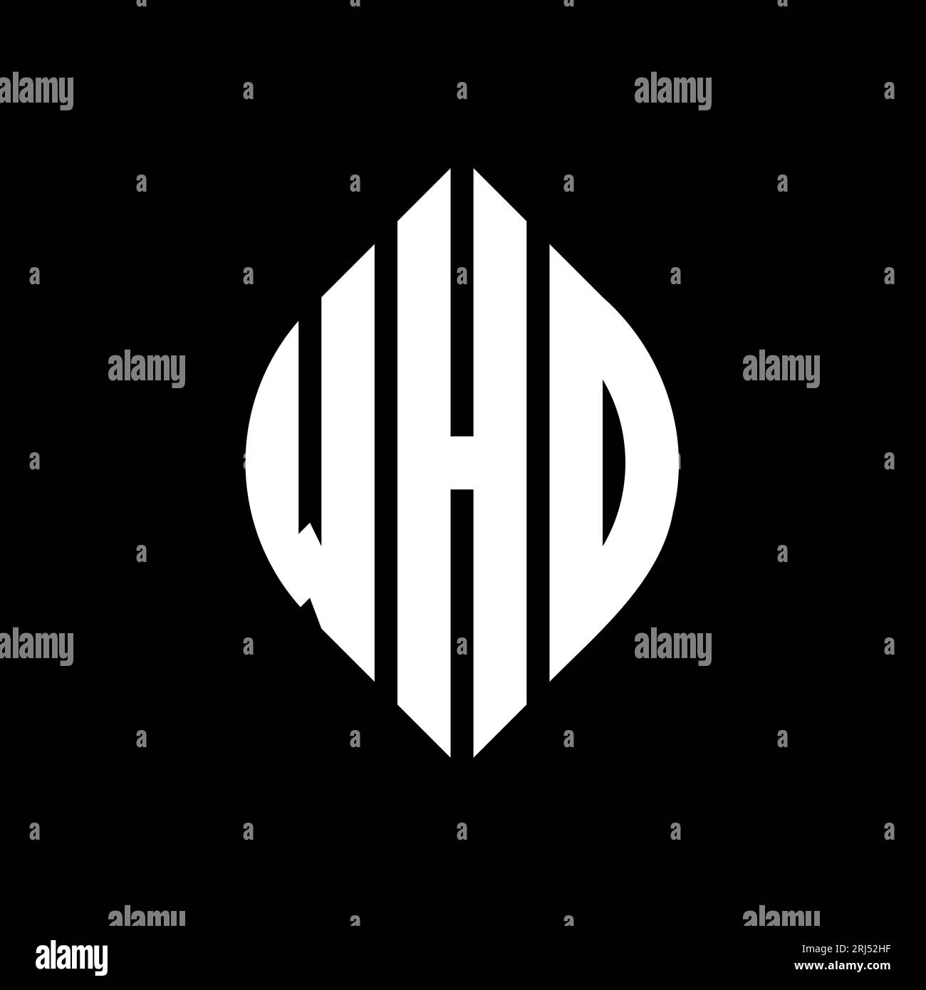 WHO circle letter logo design with circle and ellipse shape. WHO ...