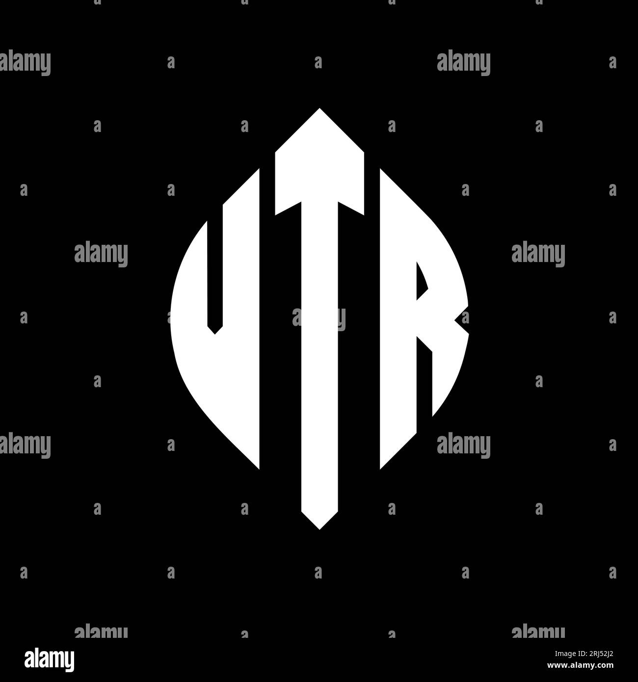 VTR circle letter logo design with circle and ellipse shape. VTR ...