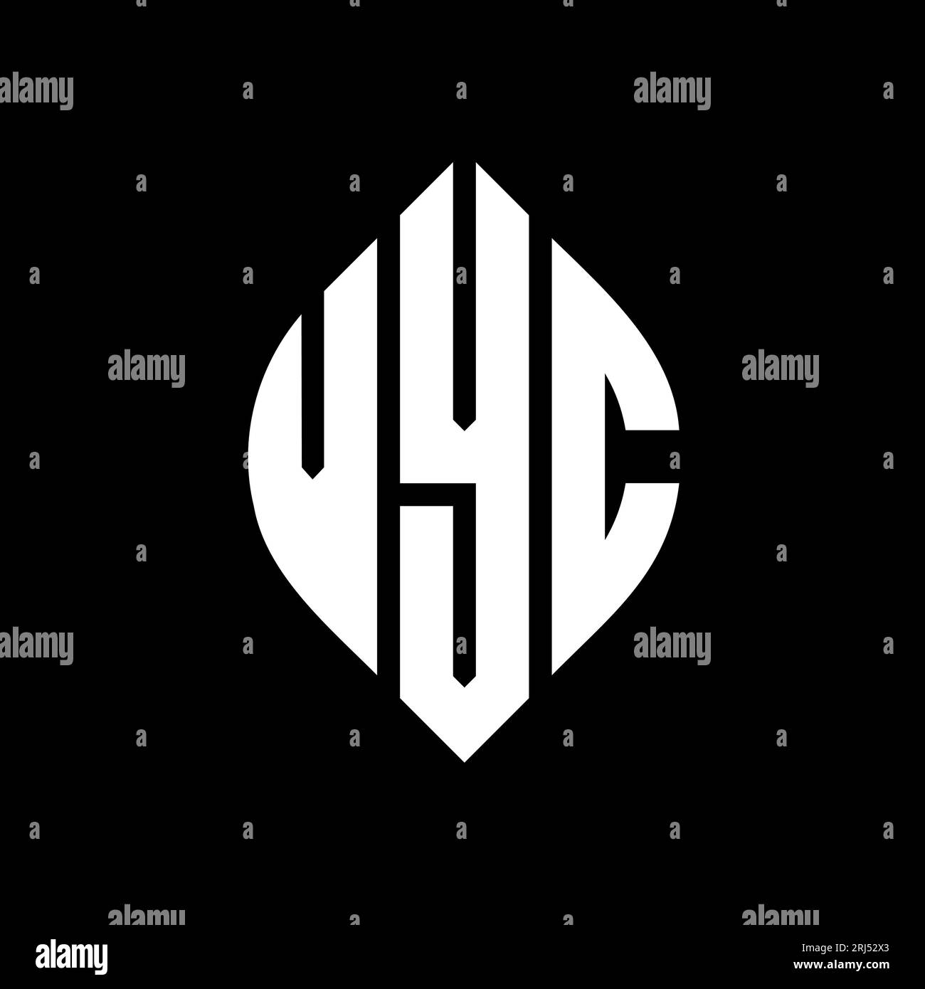 VYC circle letter logo design with circle and ellipse shape. VYC ...