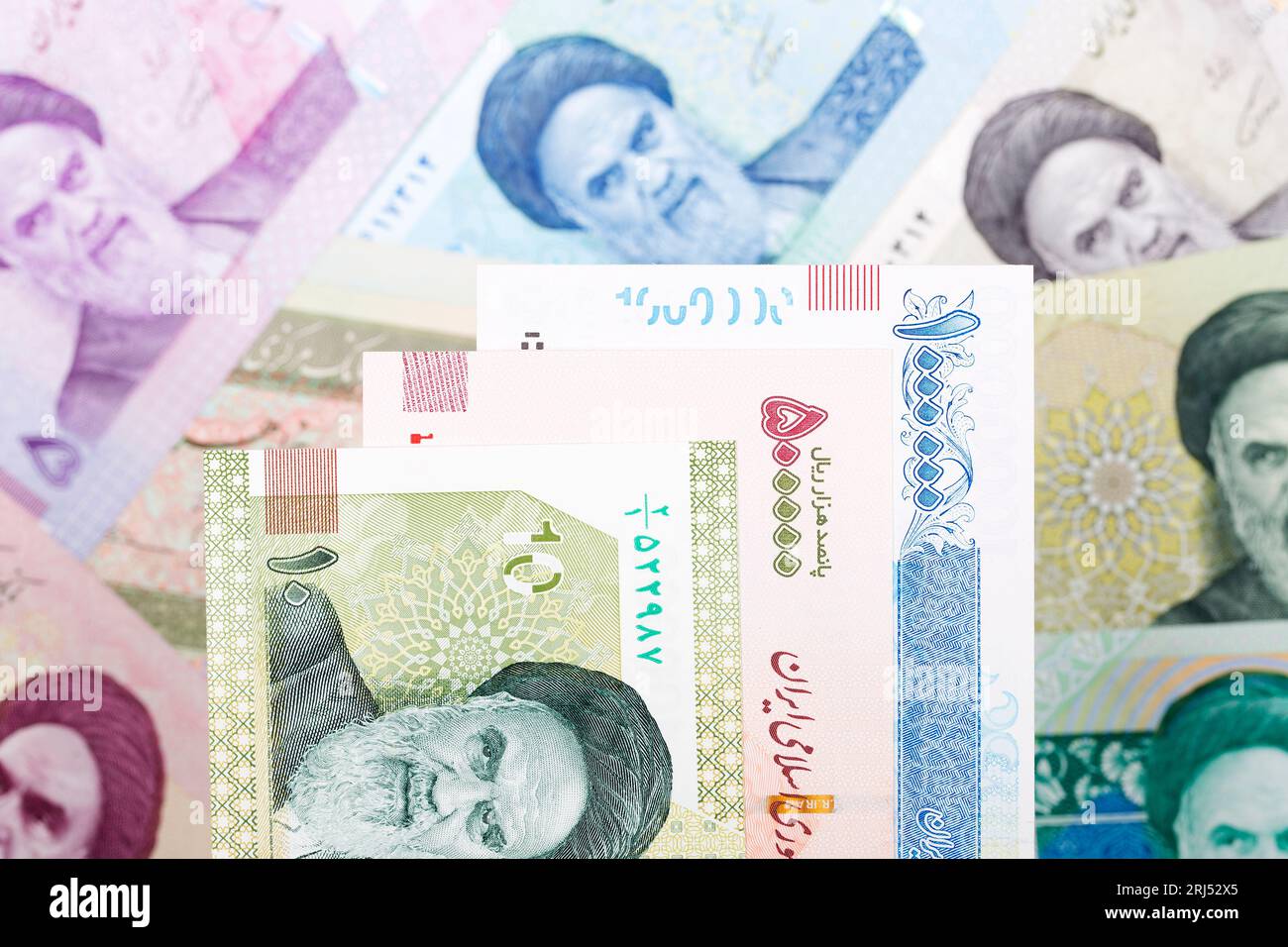 Iranian money - rial a business background Stock Photo - Alamy