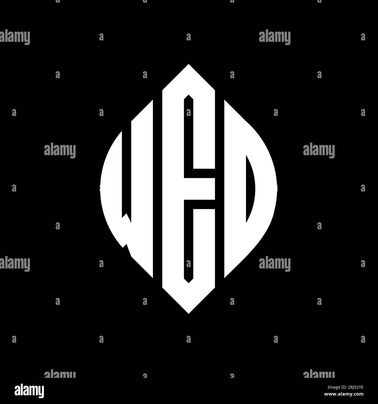 WED circle letter logo design with circle and ellipse shape. WED ...