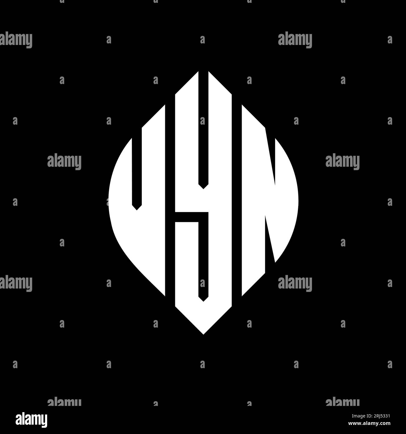VYN circle letter logo design with circle and ellipse shape. VYN ...