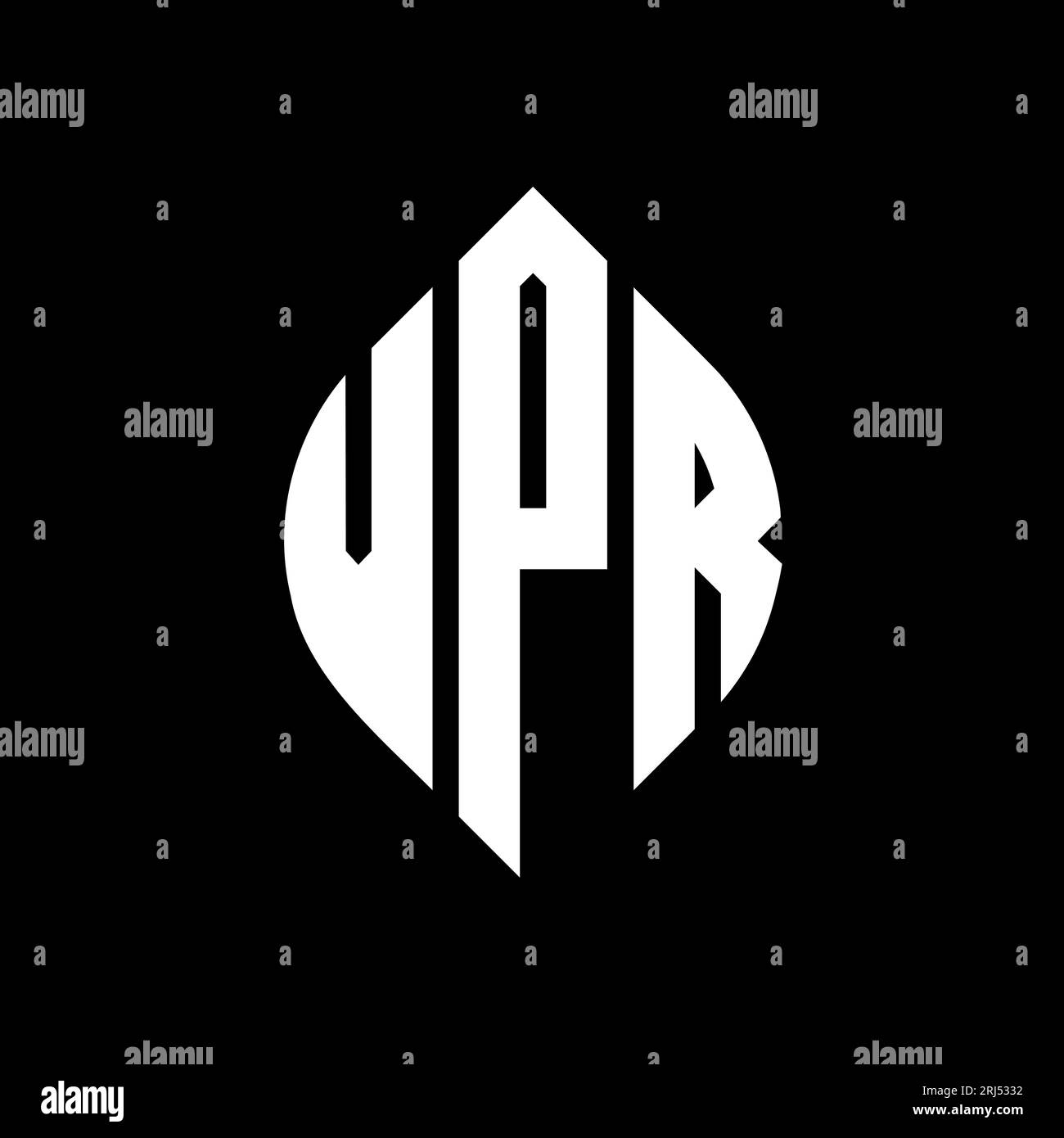 VPR circle letter logo design with circle and ellipse shape. VPR ...