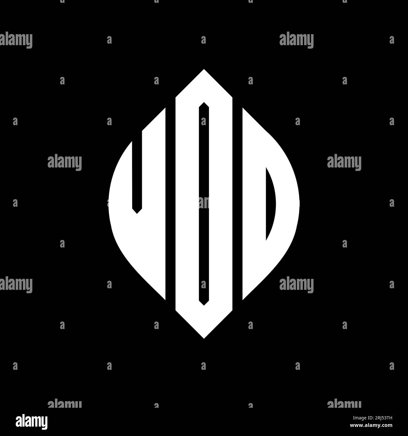 VOO circle letter logo design with circle and ellipse shape. VOO ...