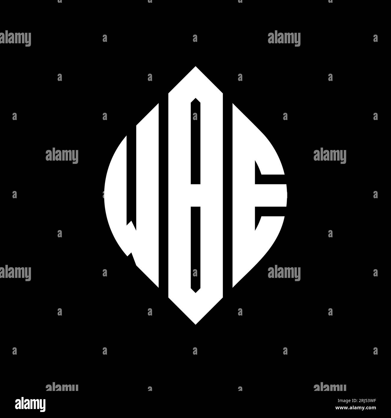 WBE circle letter logo design with circle and ellipse shape. WBE ...