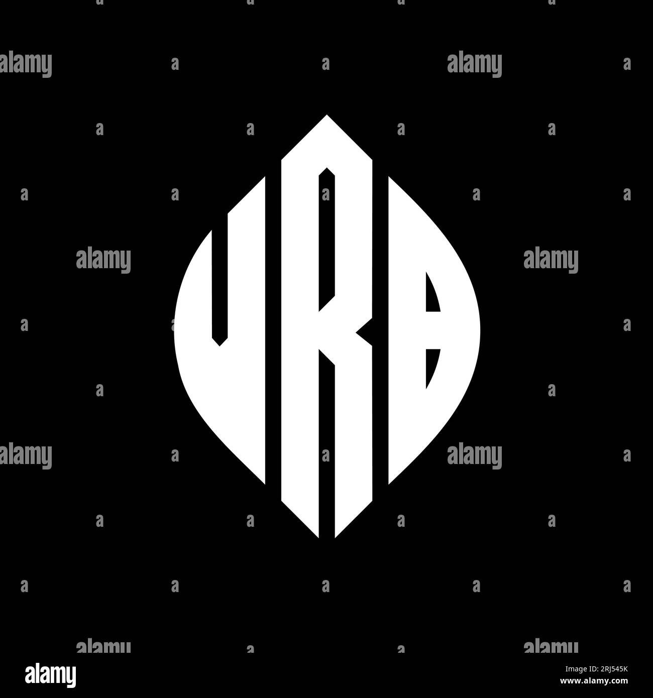 VRB circle letter logo design with circle and ellipse shape. VRB ...