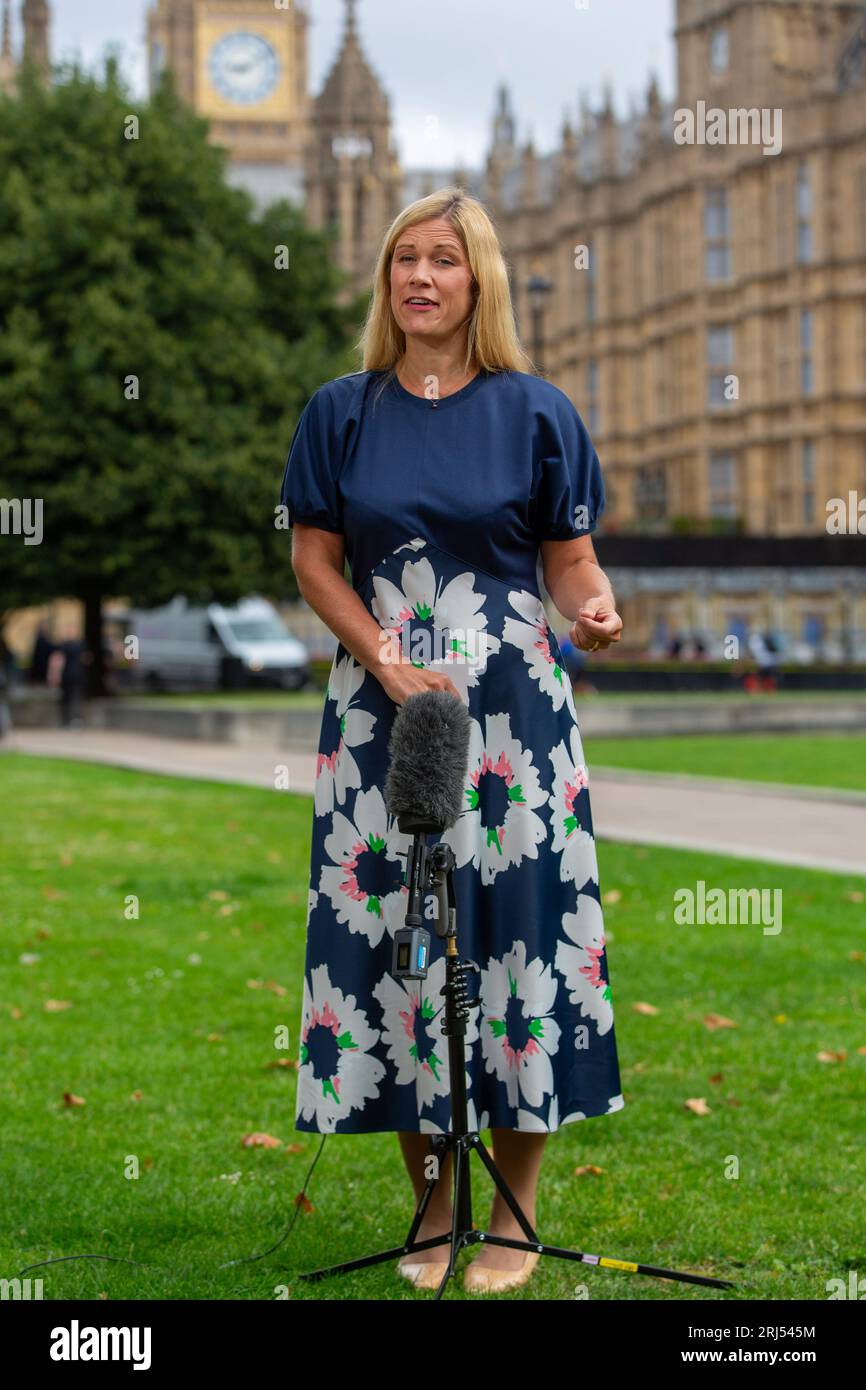 London, United Kingdom. August 21 2023. Shadow Justice Minister Ellie ...