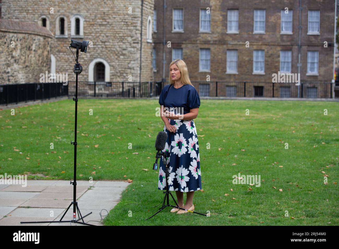 London, England, UK. 21st Aug, 2023. Shadow Justice Minister ELLIE ...
