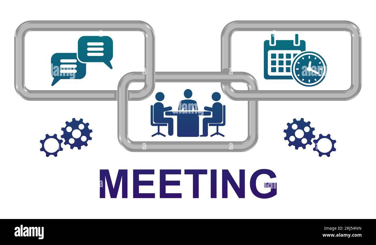 Illustration of a meeting concept Stock Photo - Alamy