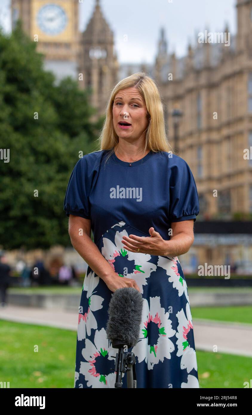 London, United Kingdom. August 21 2023. Shadow Justice Minister Ellie ...
