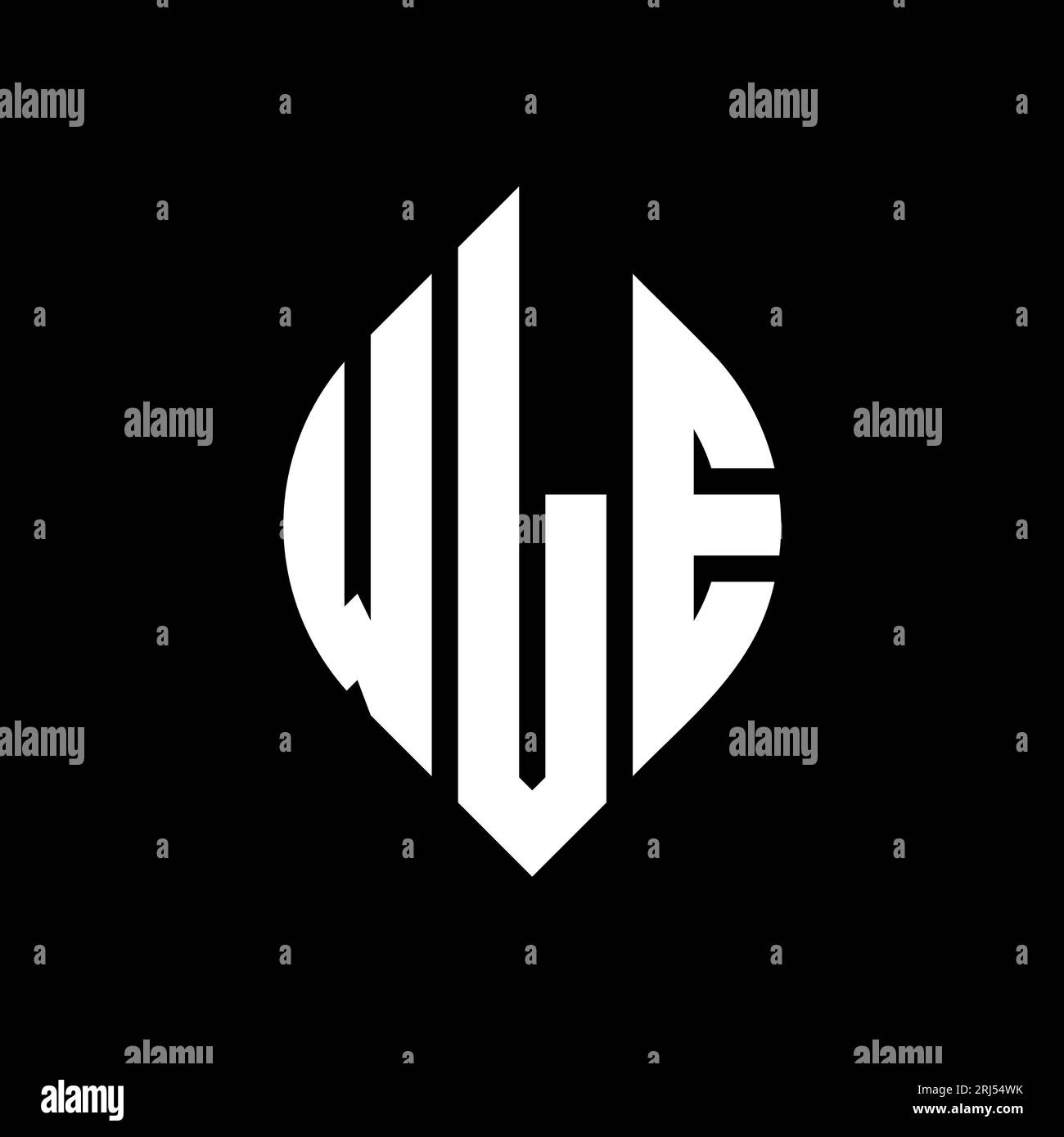 WLE circle letter logo design with circle and ellipse shape. WLE ...