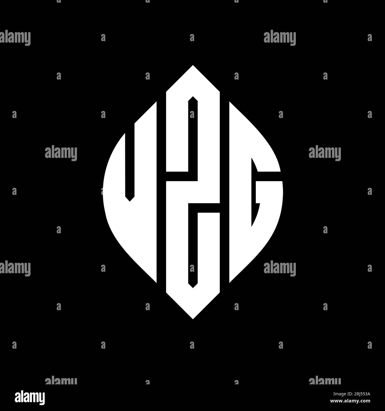 VZG circle letter logo design with circle and ellipse shape. VZG ...