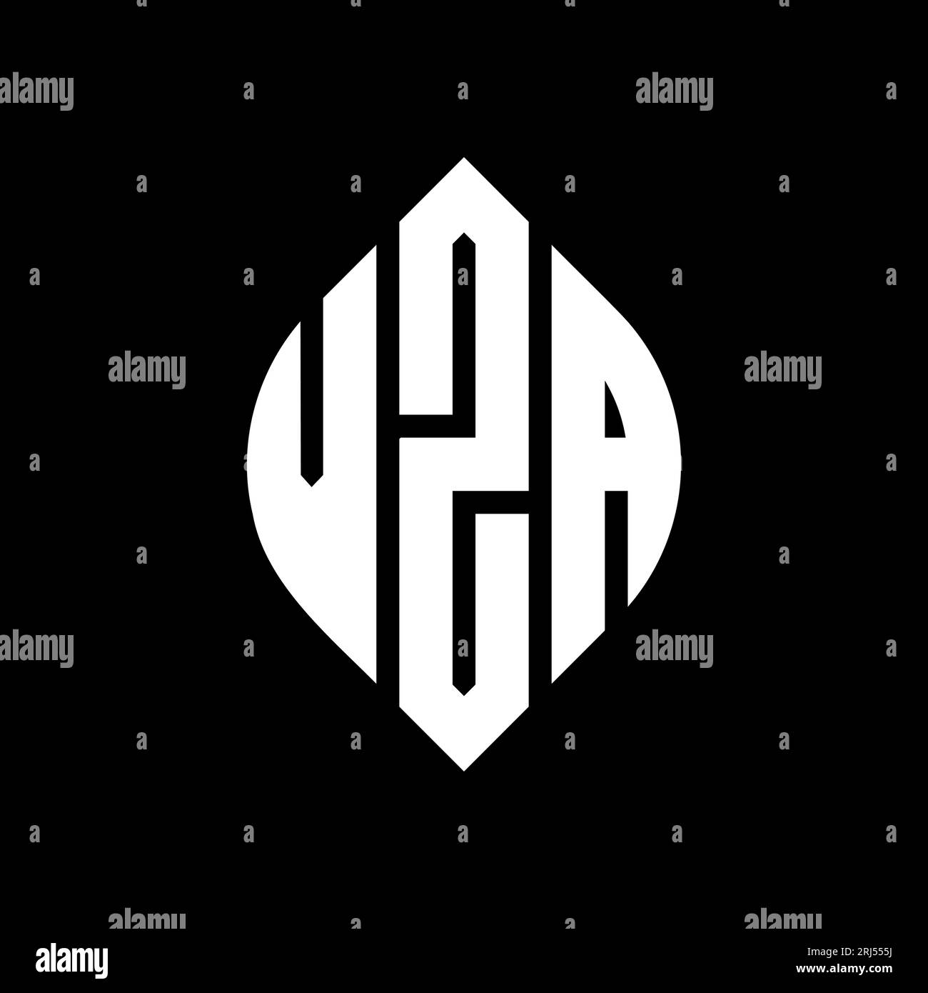 VZA circle letter logo design with circle and ellipse shape. VZA ...