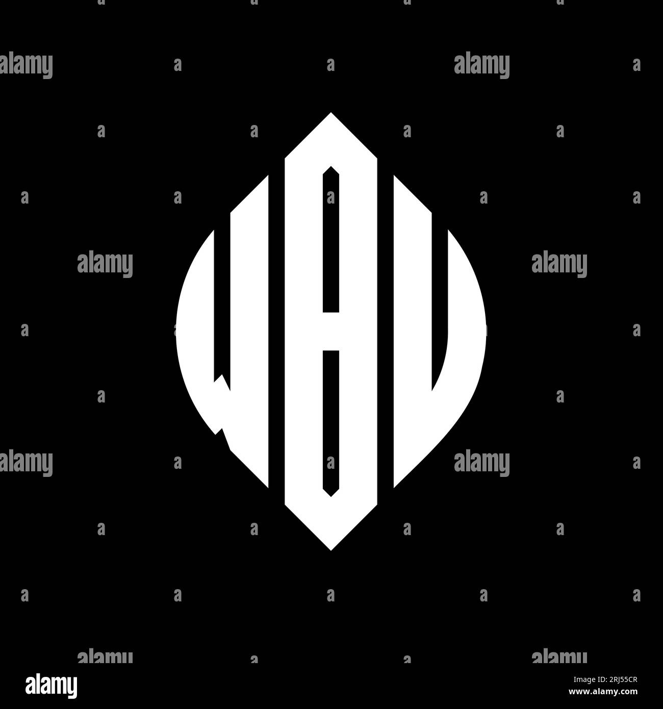 WBU circle letter logo design with circle and ellipse shape. WBU ...