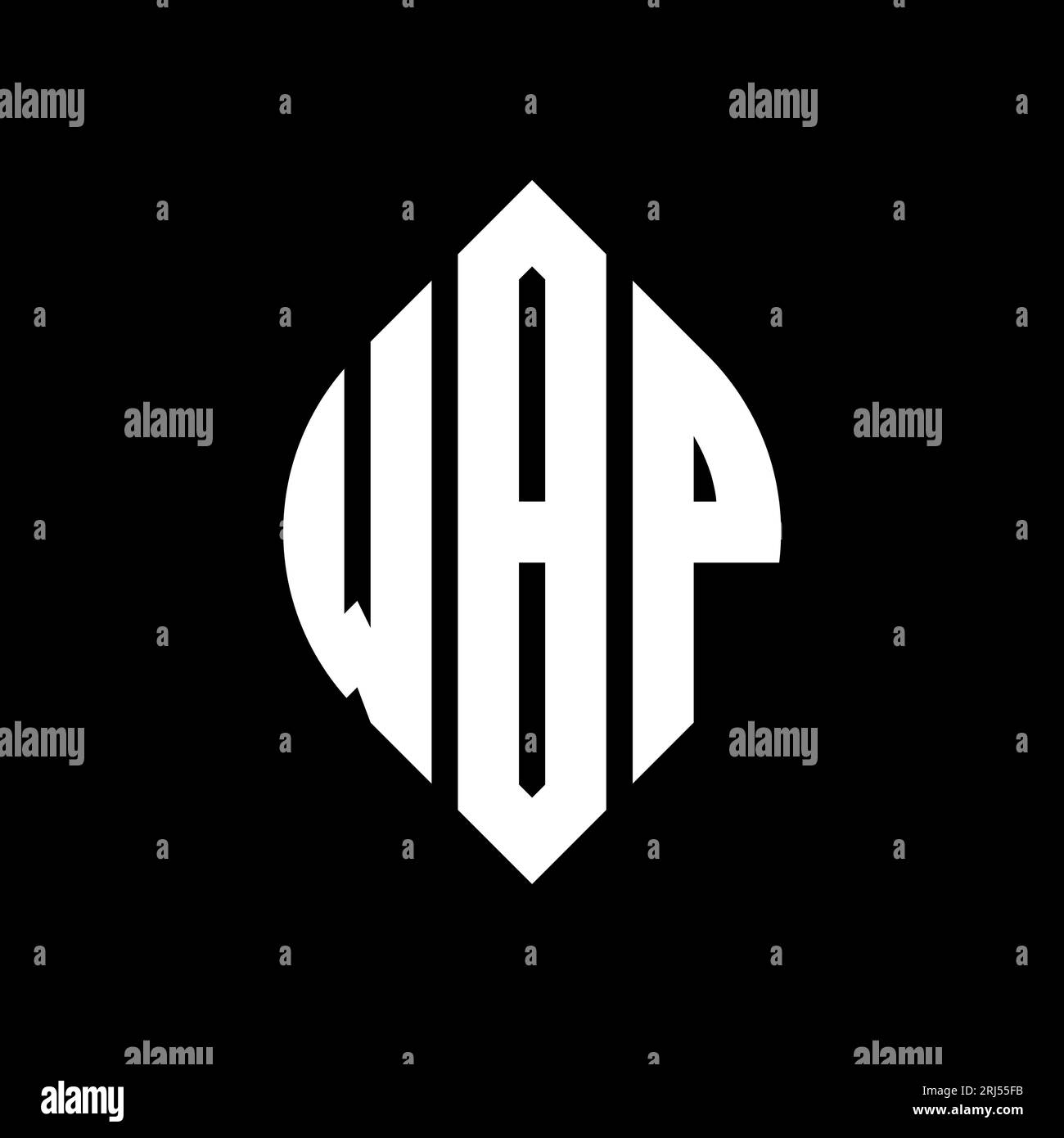 WBP circle letter logo design with circle and ellipse shape. WBP ...