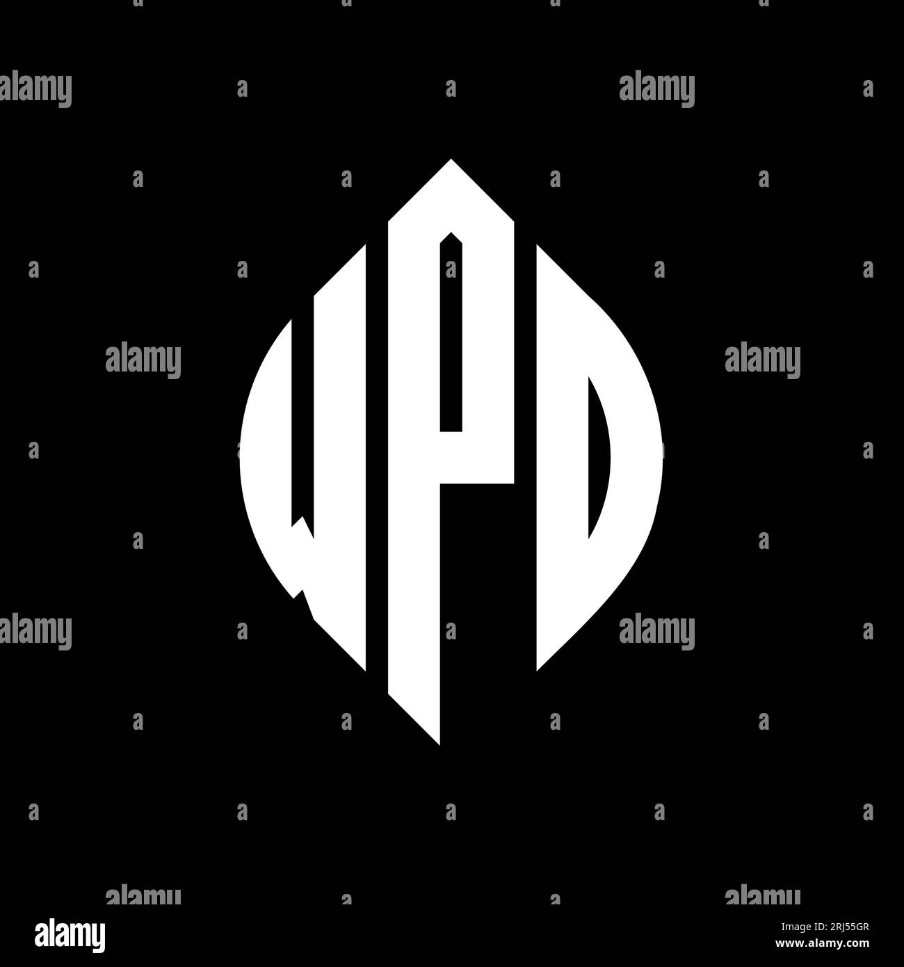 WPO circle letter logo design with circle and ellipse shape. WPO ...